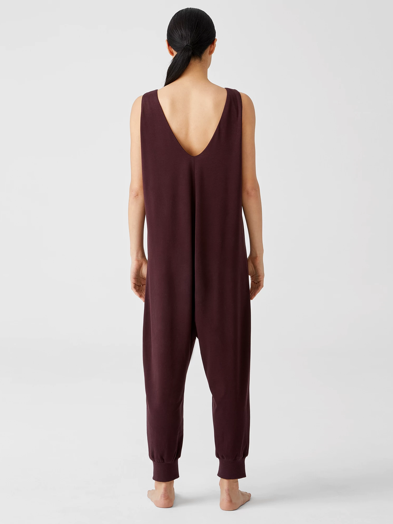 Organic Cotton Cozy Interlock Jumpsuit | EILEEN FISHER