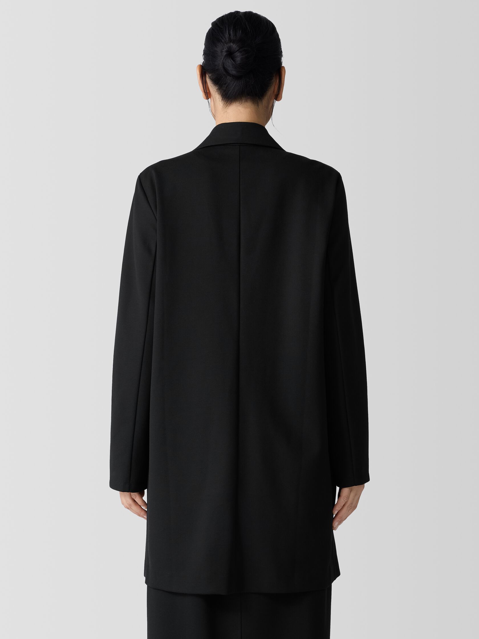 Washable Flex Ponte Long Blazer | EILEEN FISHER