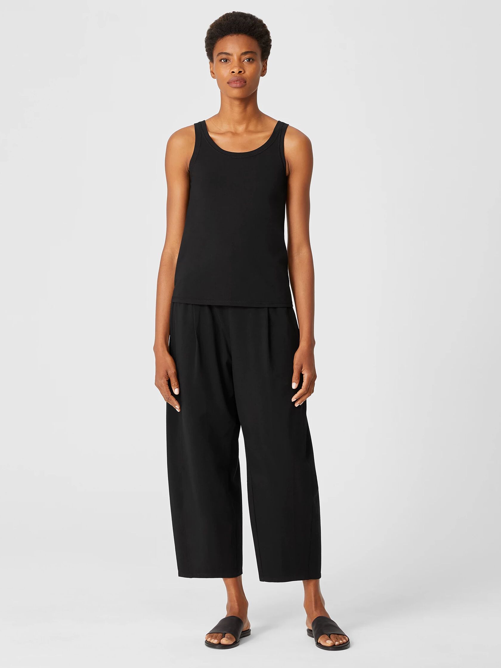 Traceable Cotton Jersey Scoop Neck Tank | EILEEN FISHER