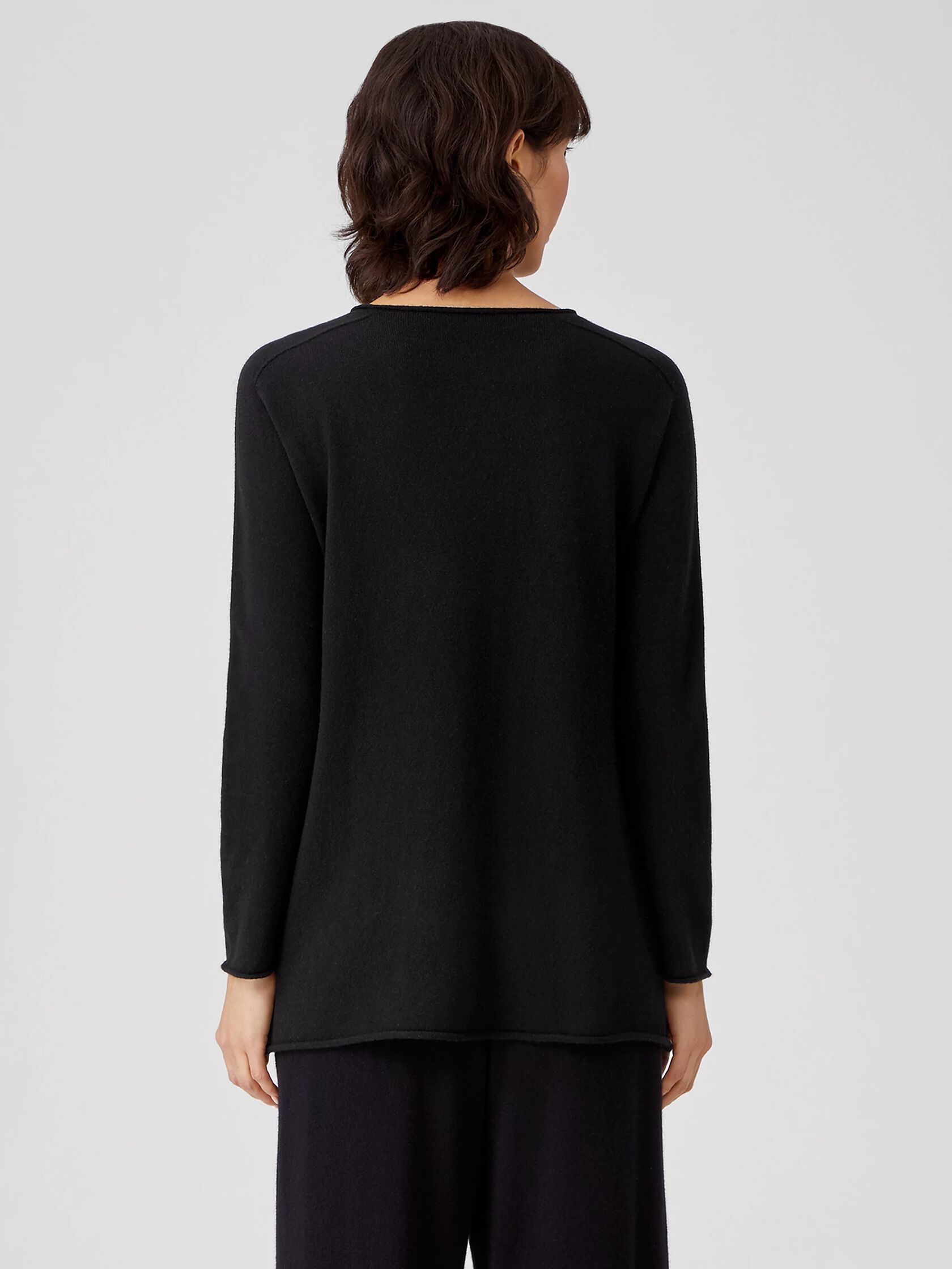 Italian Cashmere Crew Neck Tunic | EILEEN FISHER