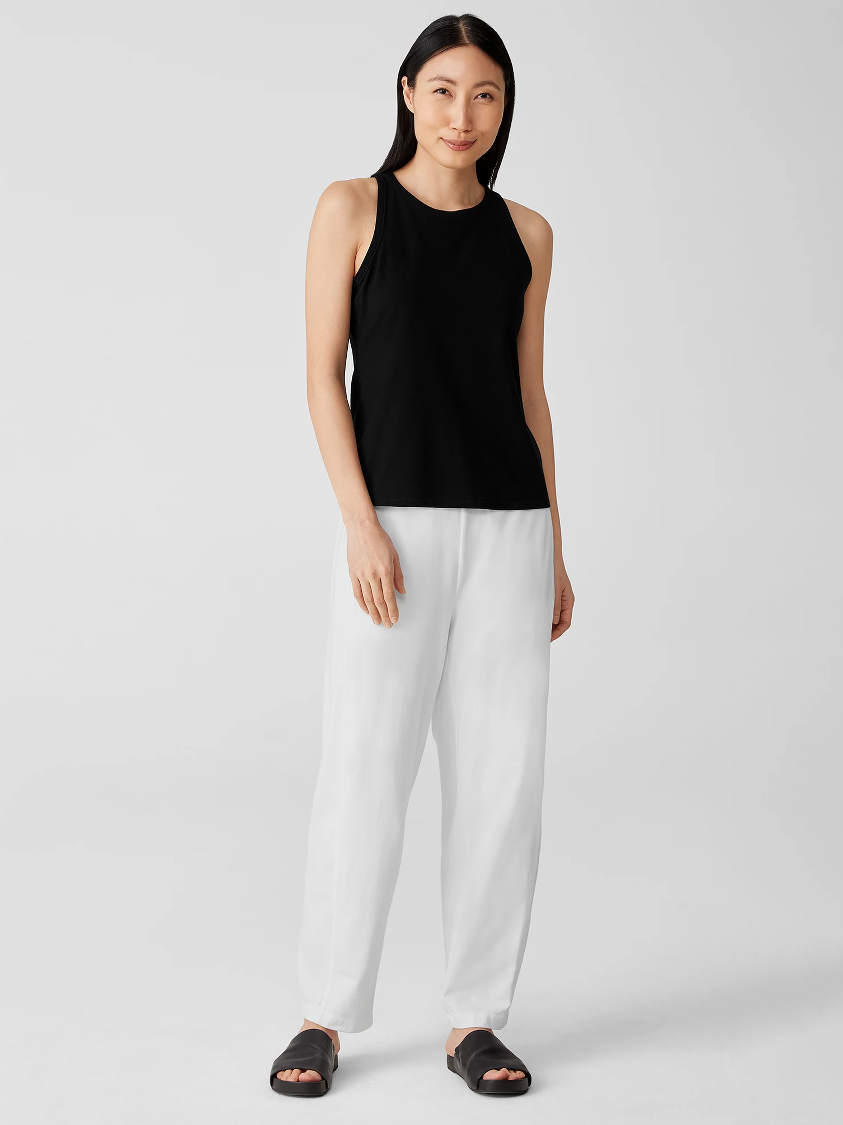 Traceable Organic Cotton Jersey Round Neck Tank | EILEEN FISHER