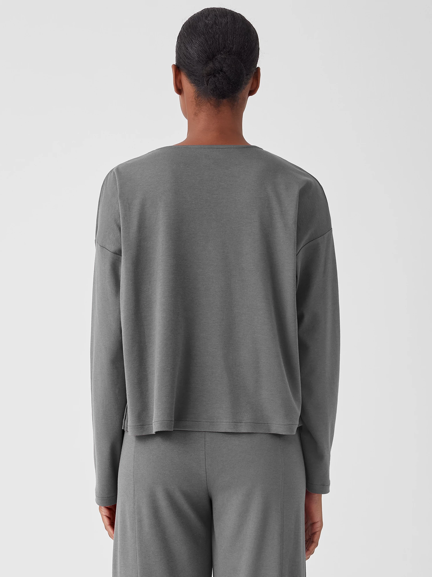 Cozy Organic Cotton Interlock Box-Top | EILEEN FISHER