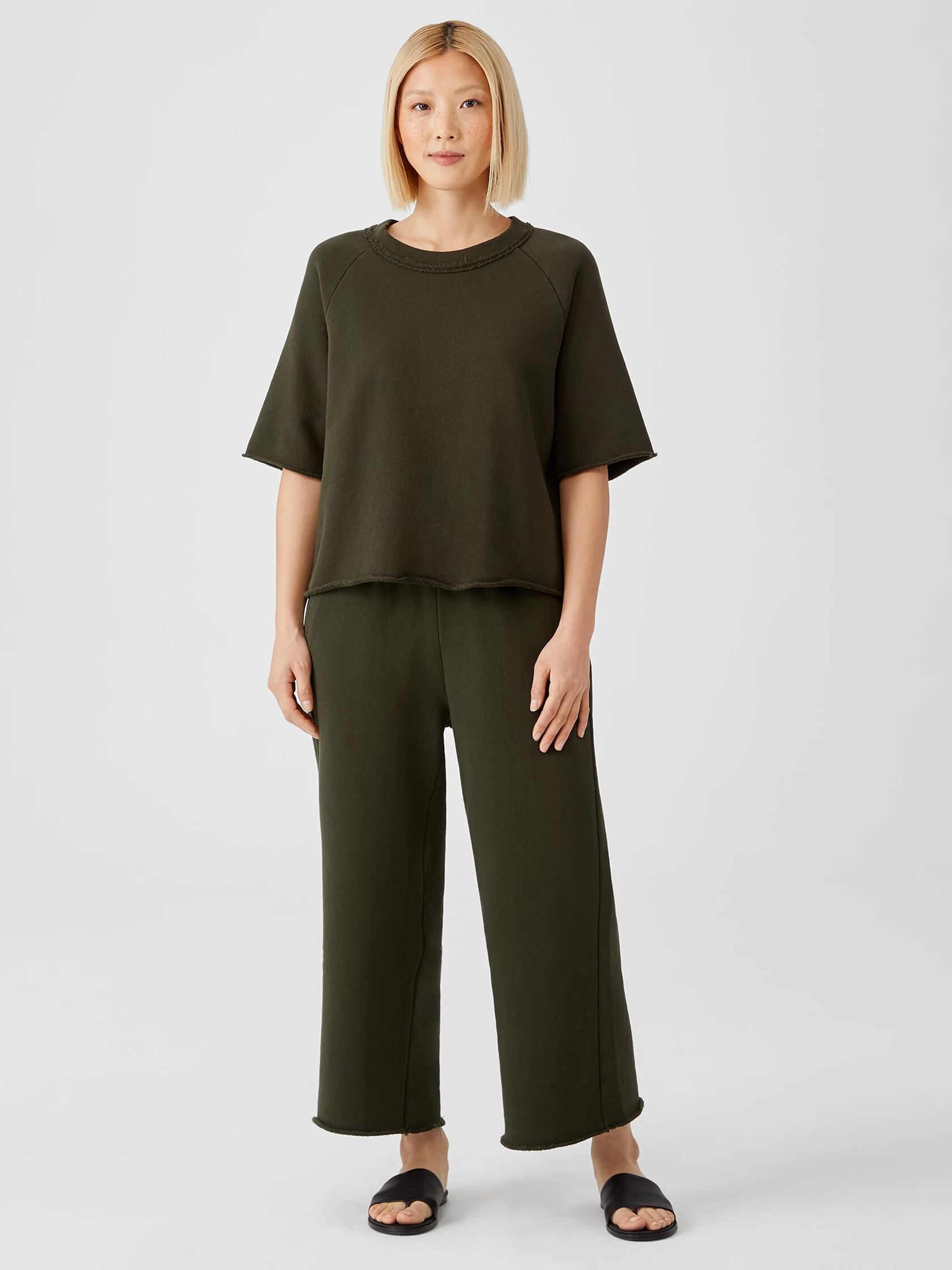 Organic Cotton French Terry Box-Top | EILEEN FISHER