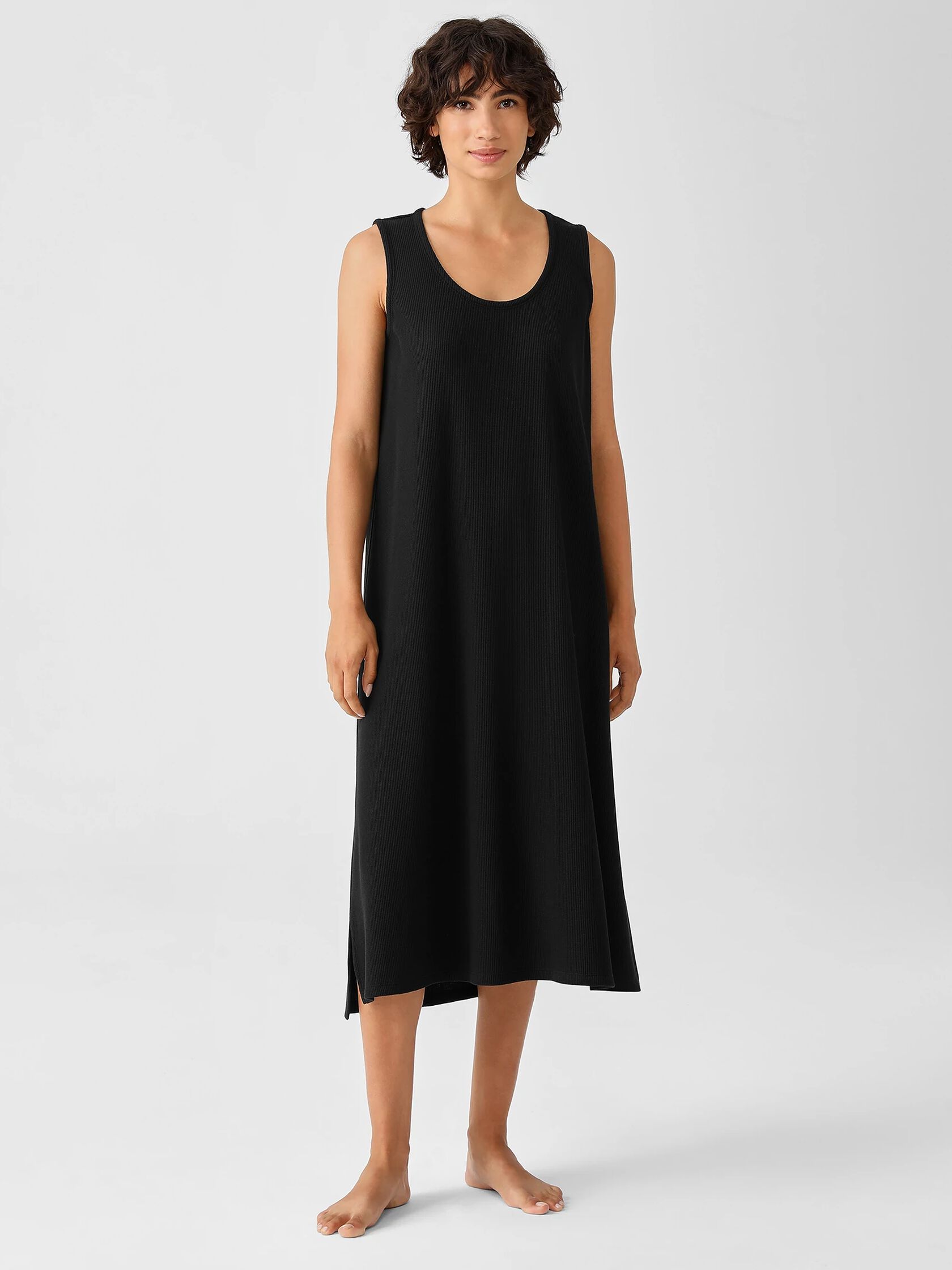 Cozy Organic Cotton Thermal Tank Dress | EILEEN FISHER
