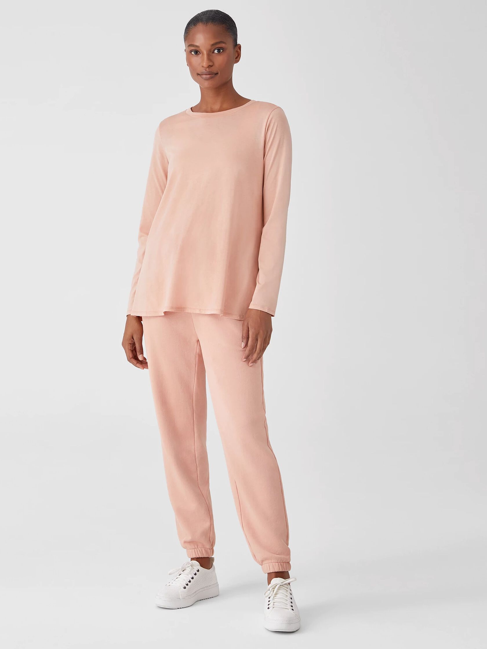 Organic Cotton Easy Jersey Crew Neck Top | EILEEN FISHER