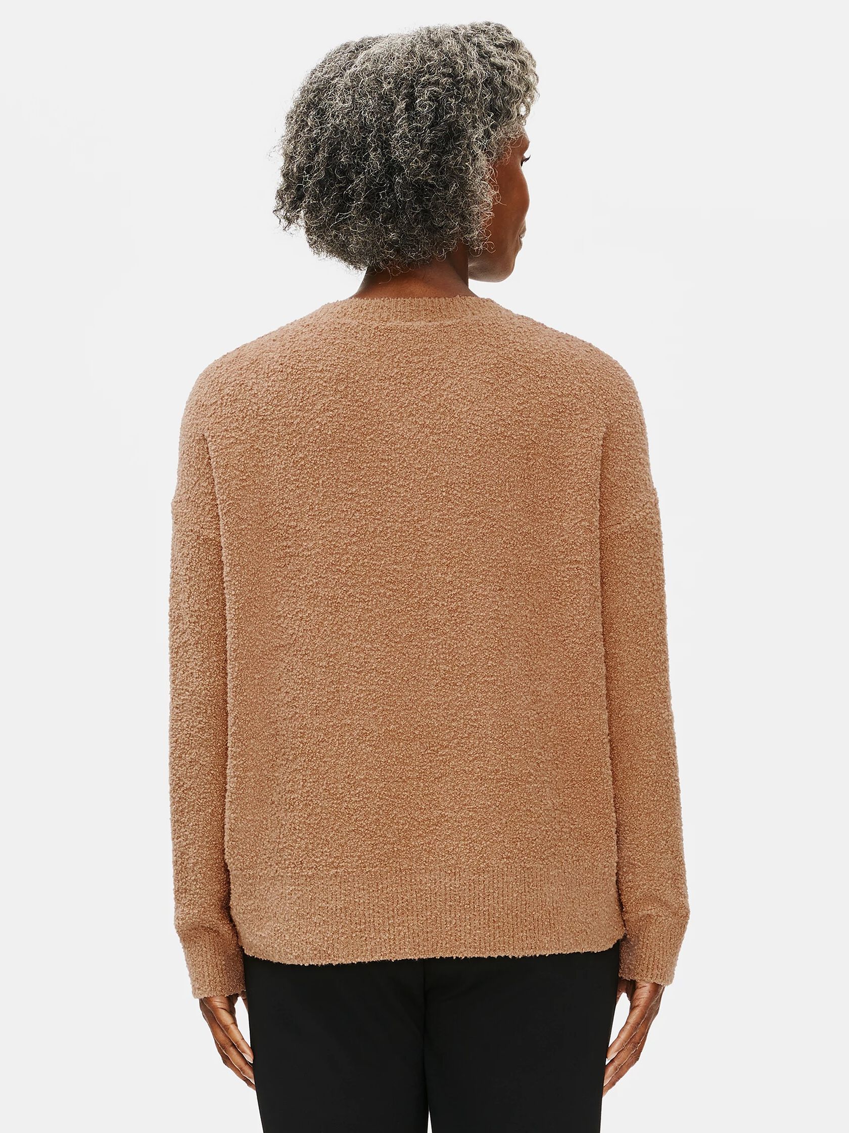 Organic Cotton Boucle Crew Neck Box-Top | EILEEN FISHER