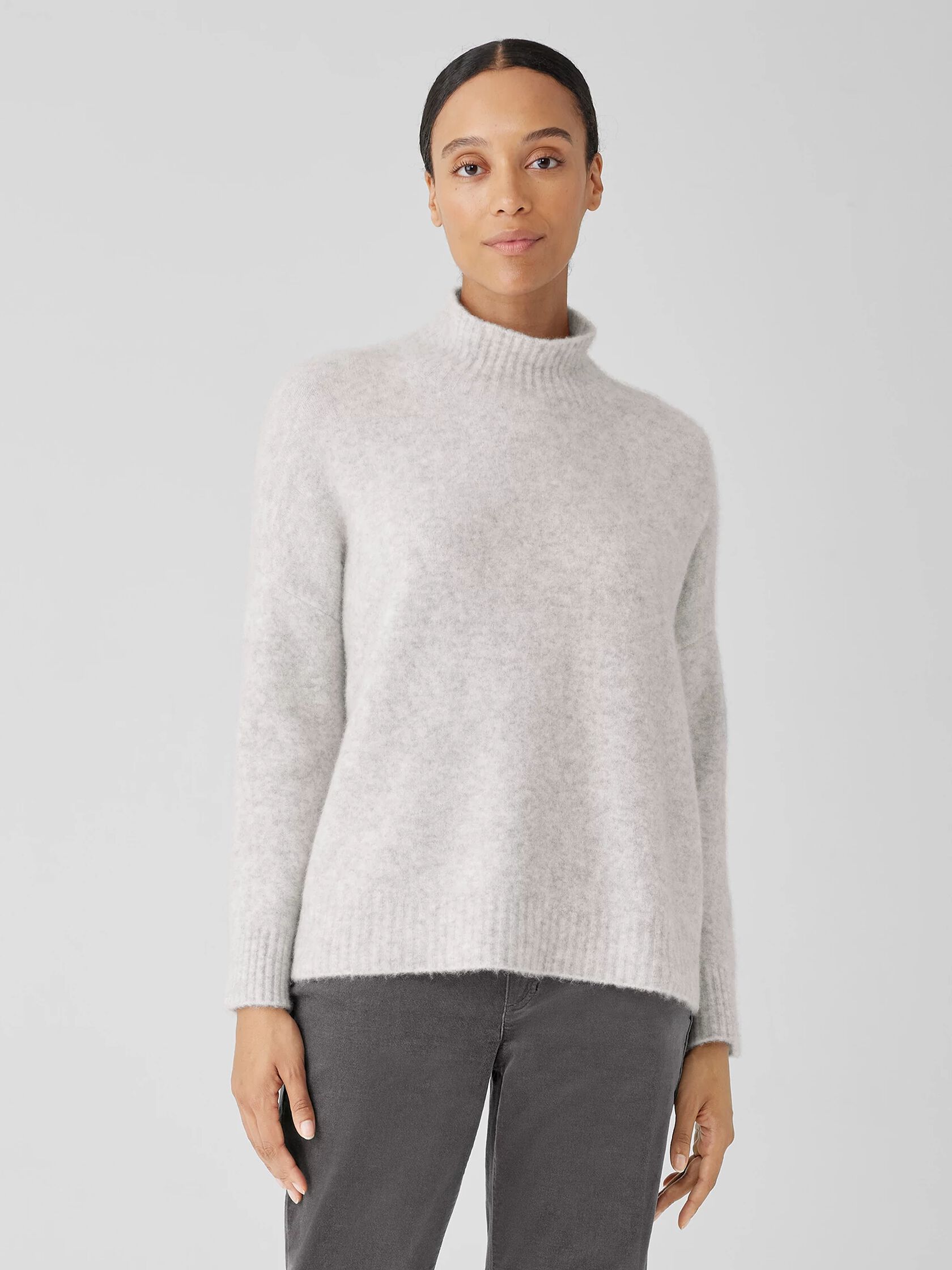 Cashmere Silk Bliss Turtleneck Box-top | Eileen Fisher