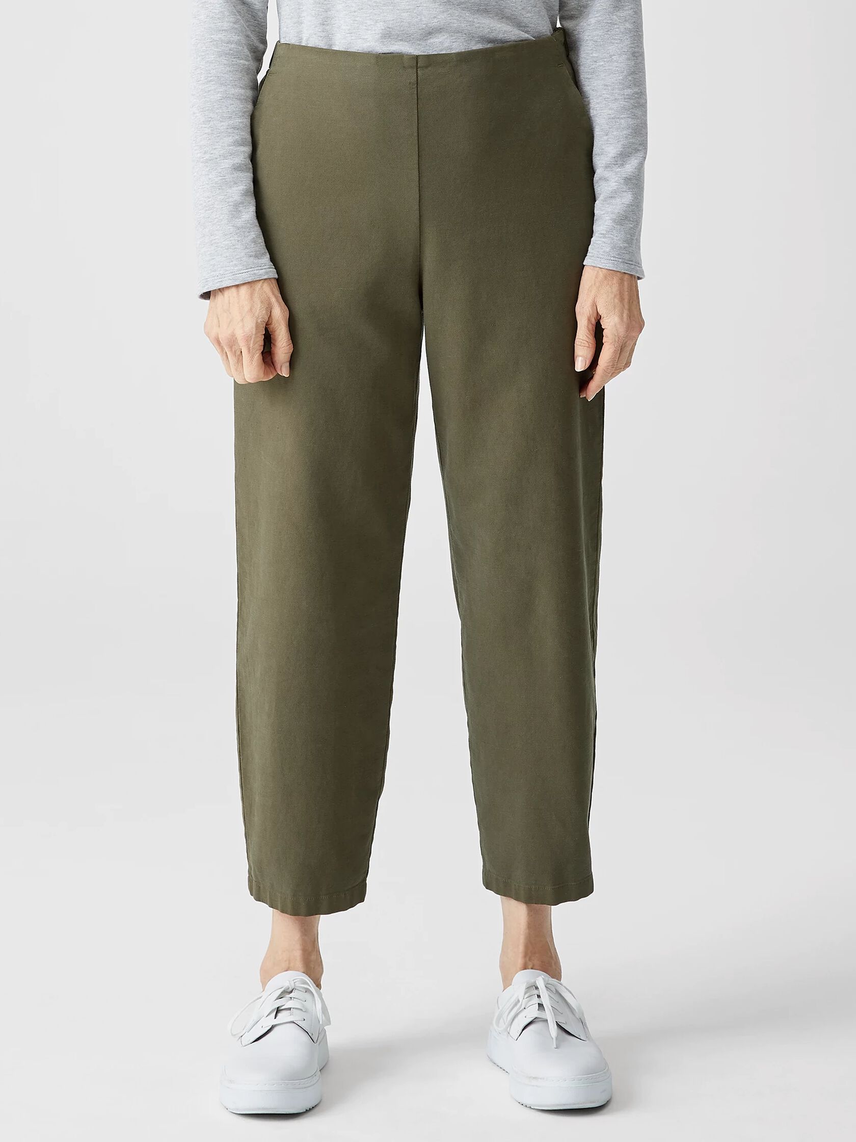 Organic Cotton Hemp Lantern Ankle Pant | EILEEN FISHER