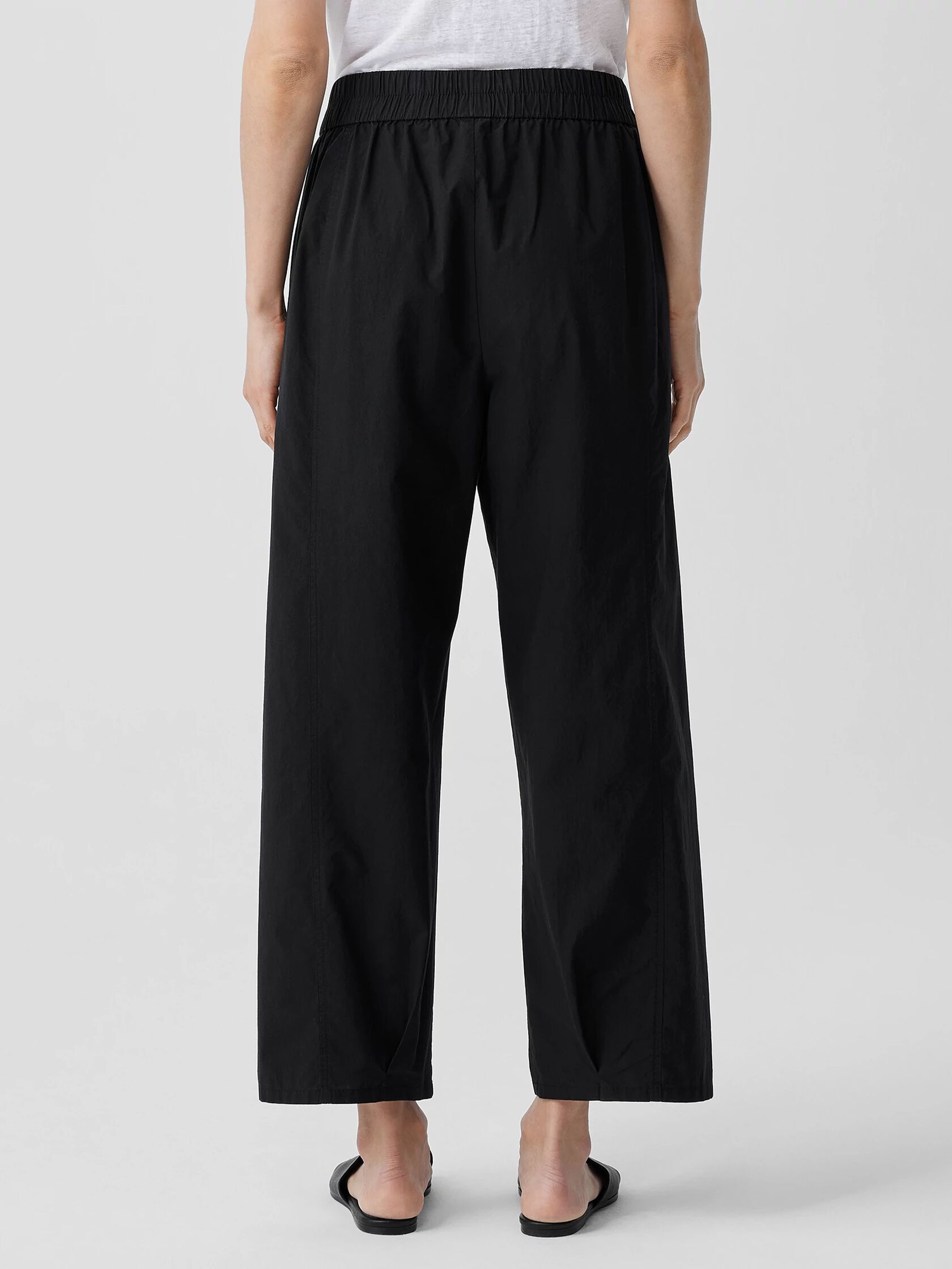 Washed Organic Cotton Poplin Lantern Pant | EILEEN FISHER