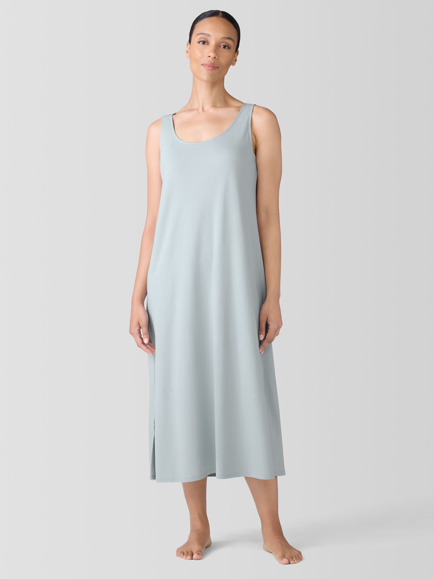 Organic Cotton Interlock Tank Sleep Dress | EILEEN FISHER