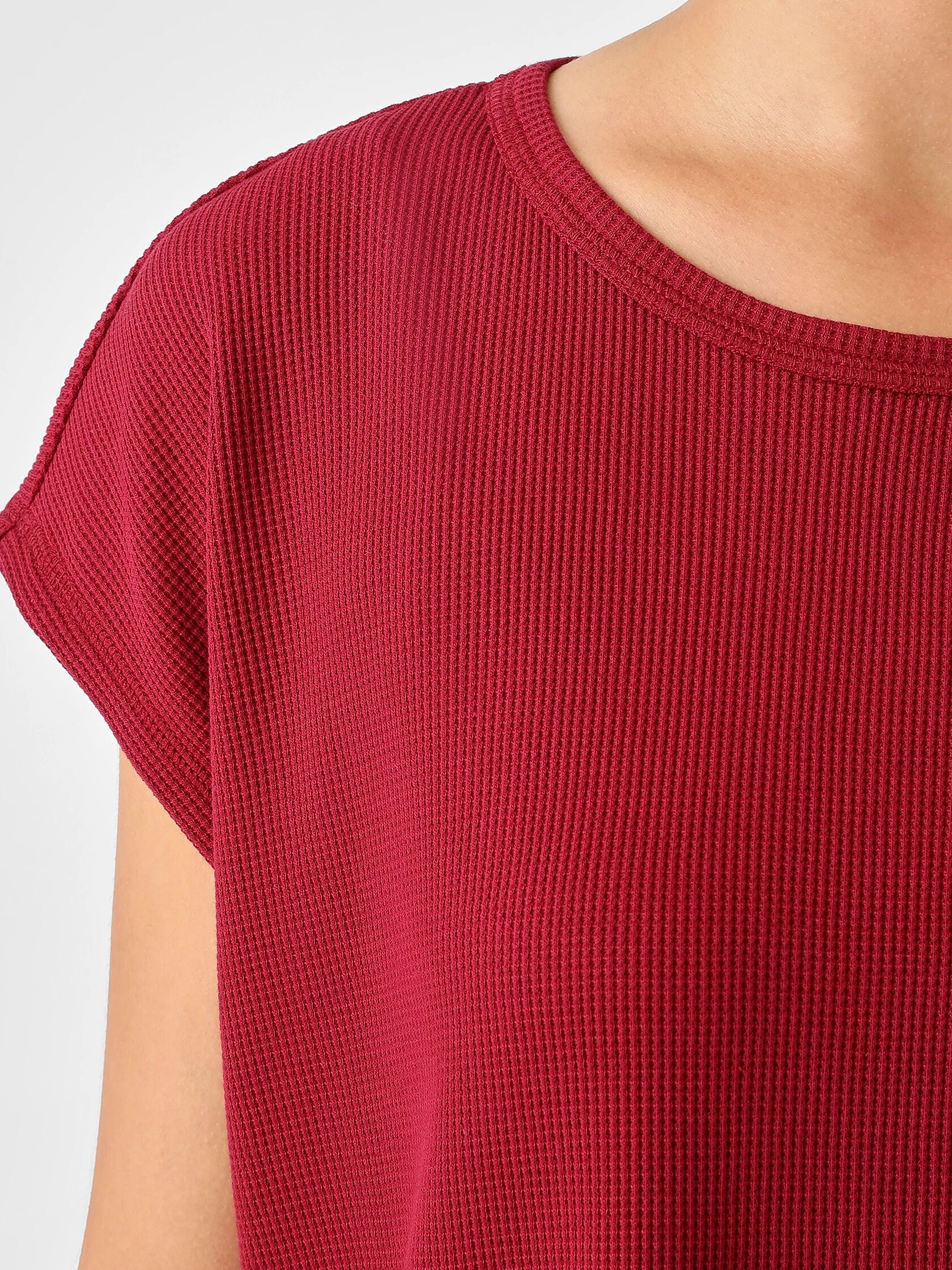 Cozy Organic Cotton Thermal Square Top | EILEEN FISHER