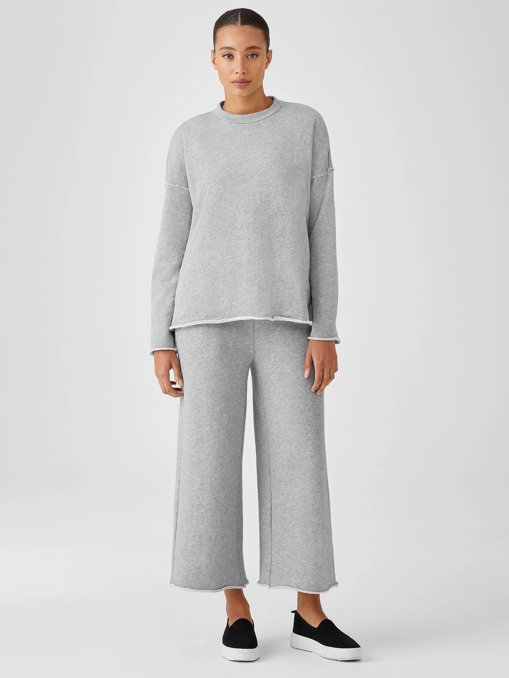 Organic Cotton French Terry Box-Top | EILEEN FISHER