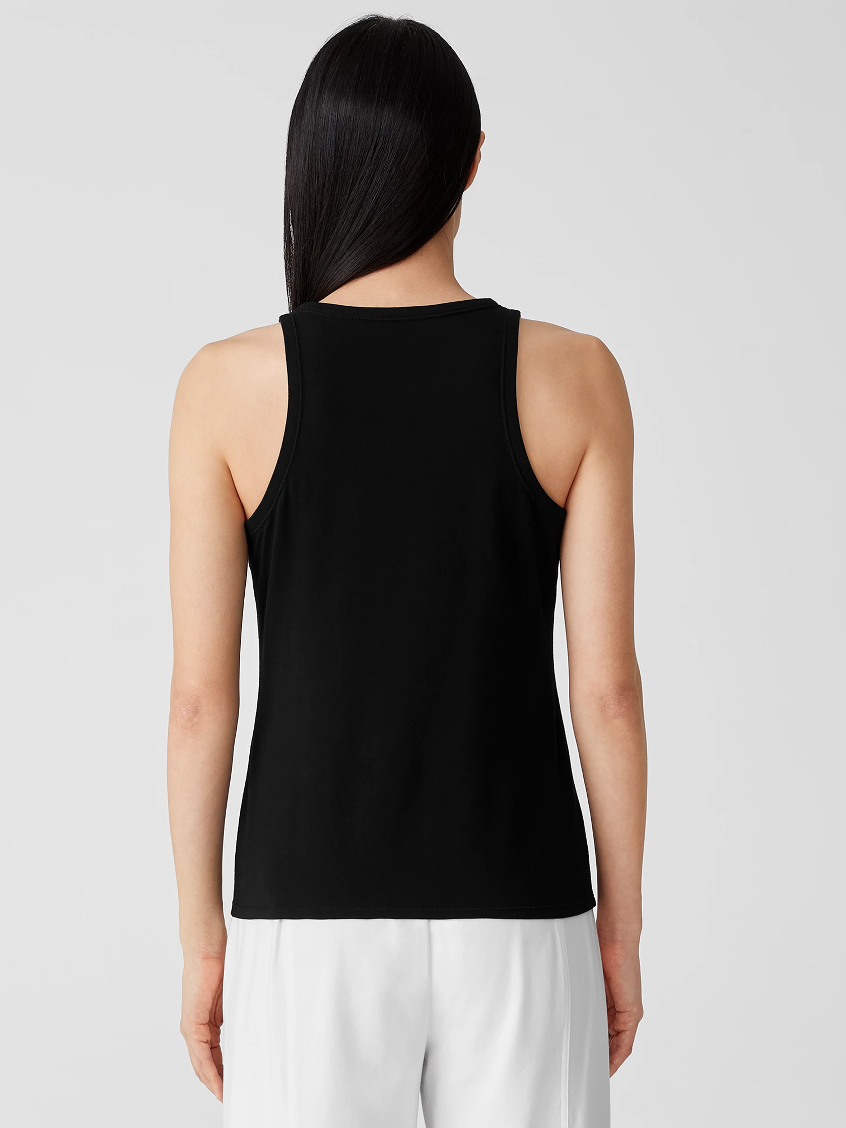 Traceable Organic Cotton Jersey Round Neck Tank | EILEEN FISHER