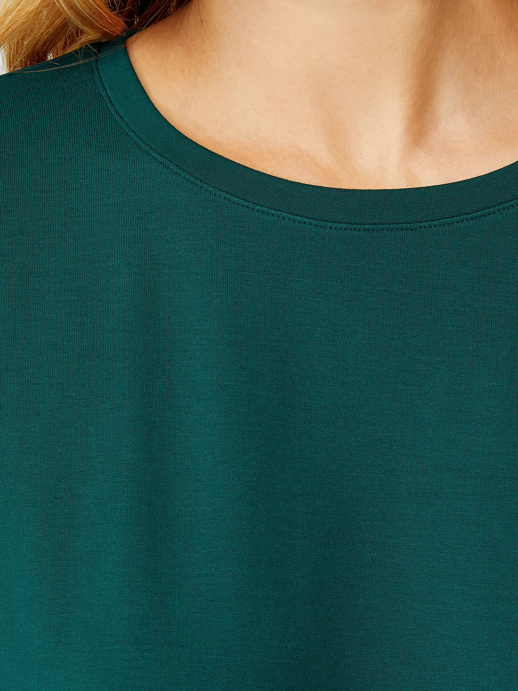 Lightweight Viscose Jersey Crew Neck Tee | EILEEN FISHER