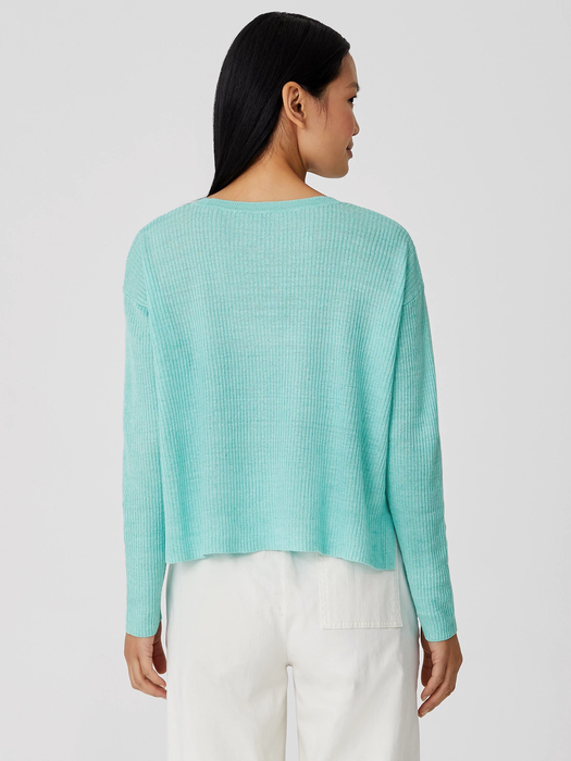Organic Linen Delave Round Neck Top | EILEEN FISHER Organic Linen Delave Round Neck Top | EILEEN FISHER