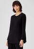 Italian Cashmere Crew Neck Tunic | EILEEN FISHER