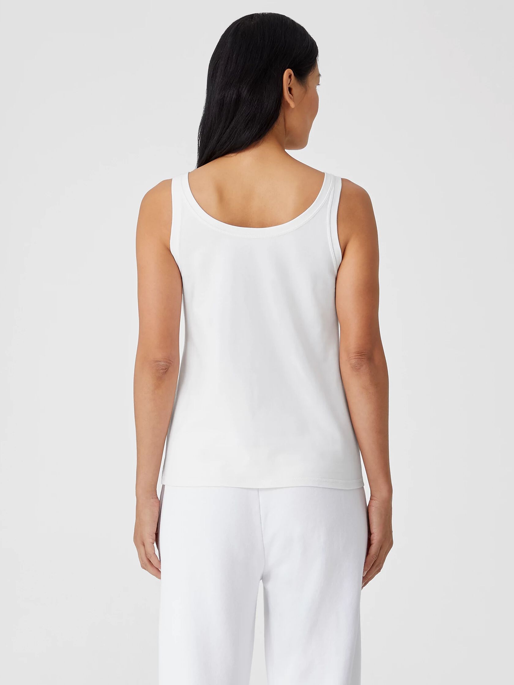 Traceable Cotton Jersey Scoop Neck Tank | EILEEN FISHER