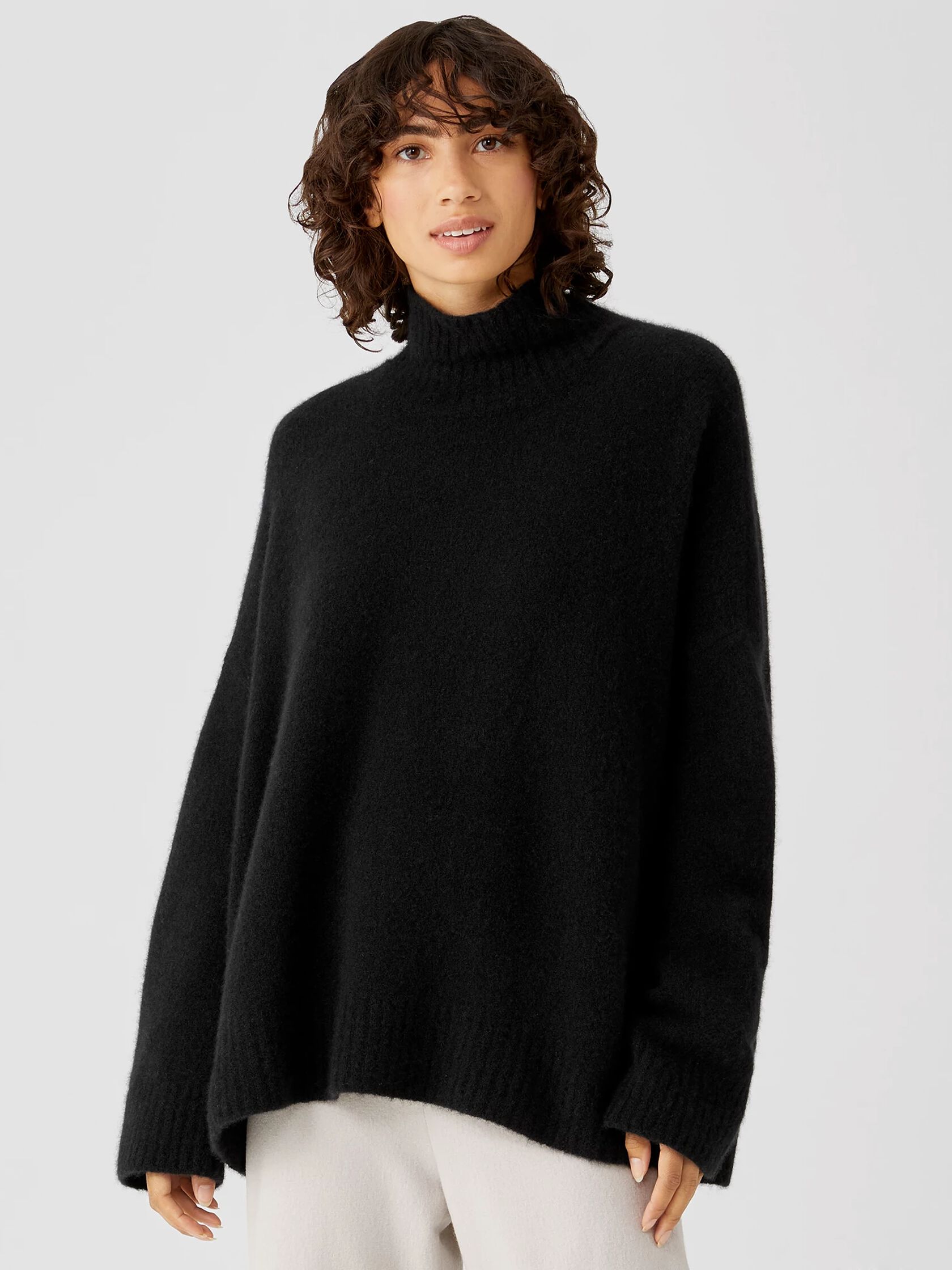 Cashmere Silk Bliss Turtleneck Box-top | Eileen Fisher