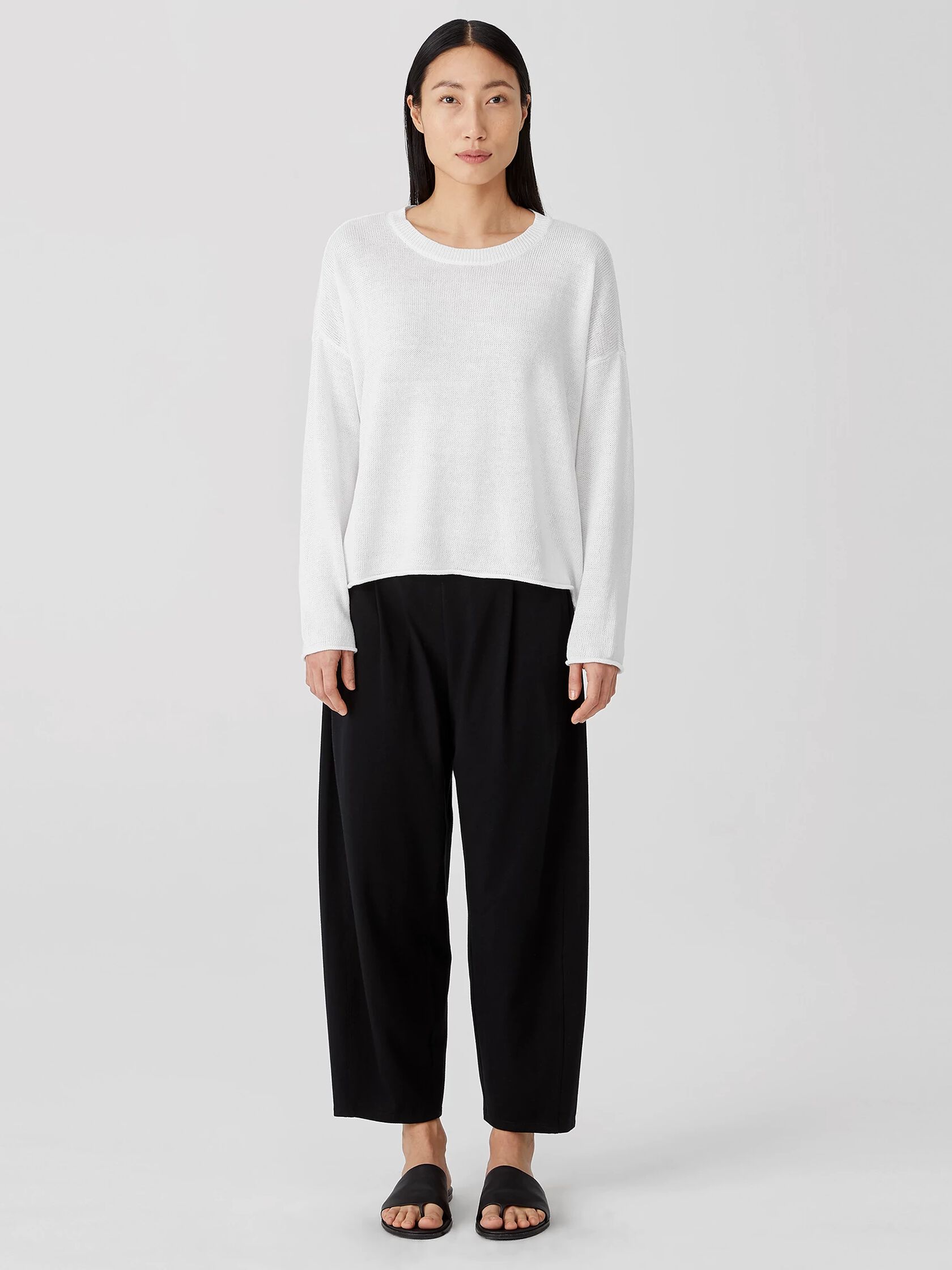 Organic Linen Cotton Box-Top | EILEEN FISHER