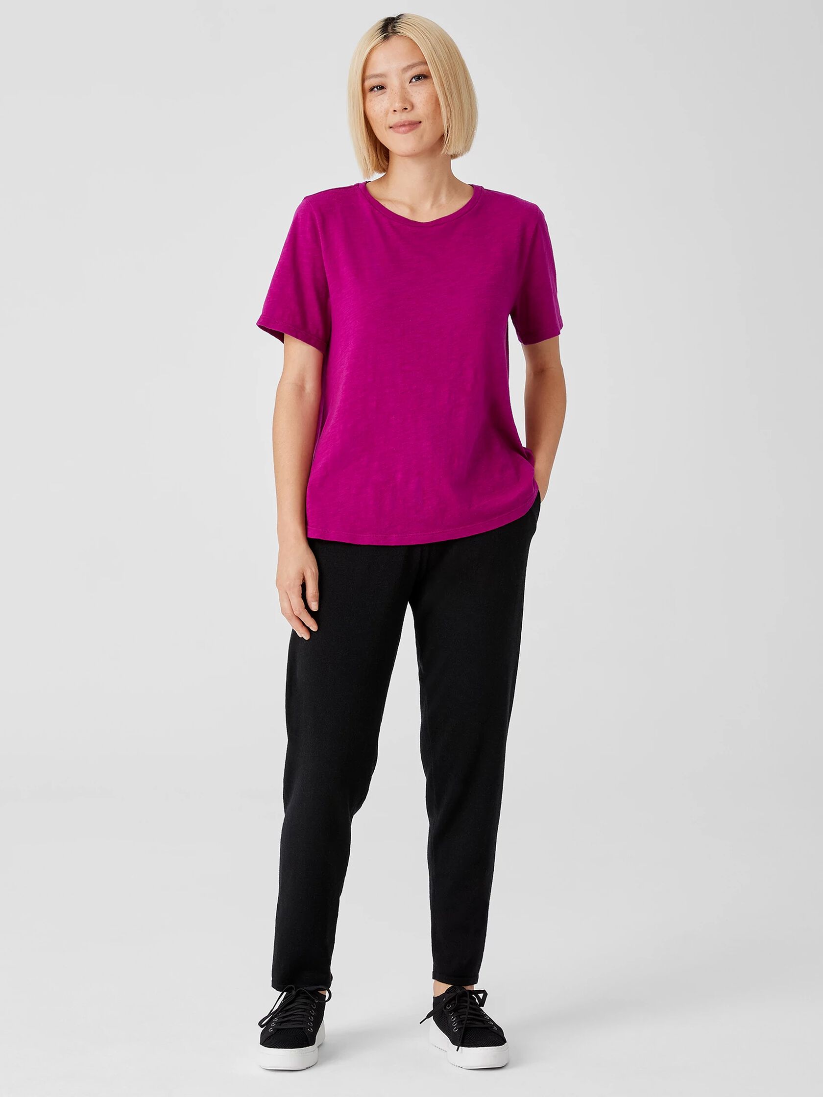 Organic Cotton Slub Tee | EILEEN FISHER