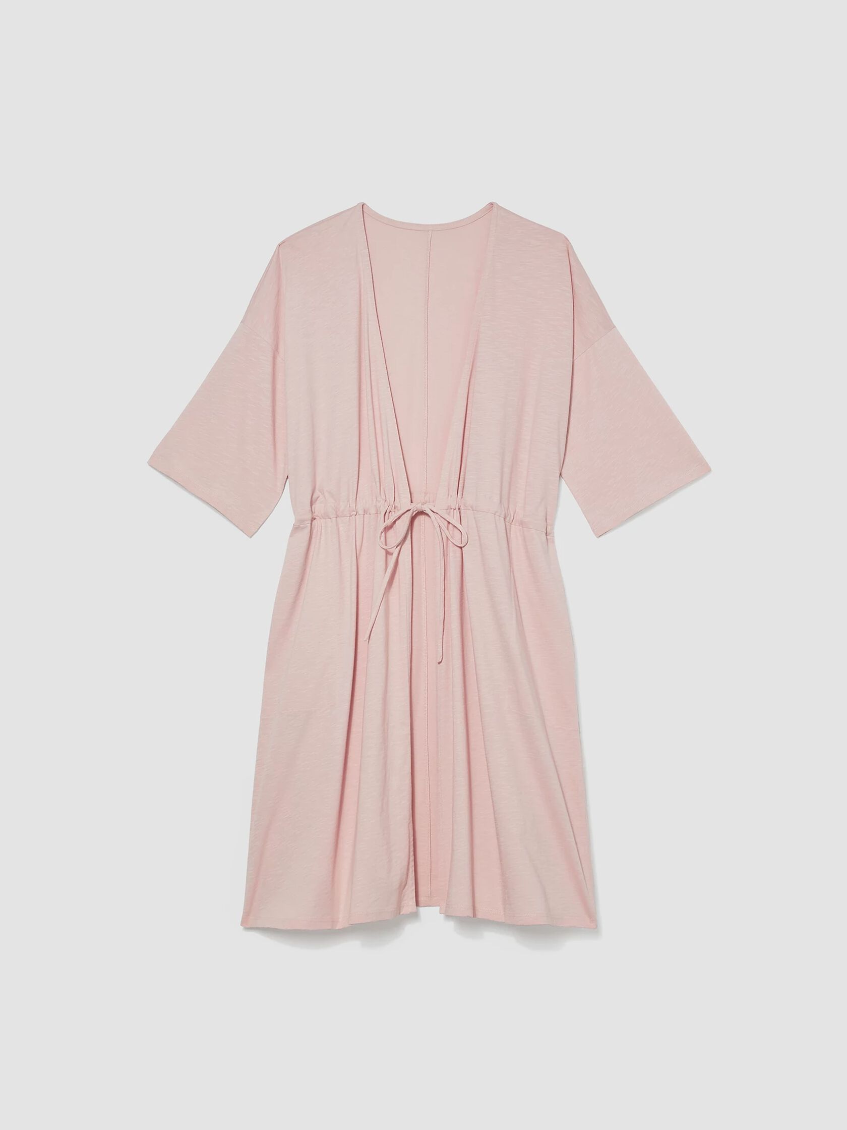 Slubby Organic Cotton V-Neck Sleep Robe | EILEEN FISHER