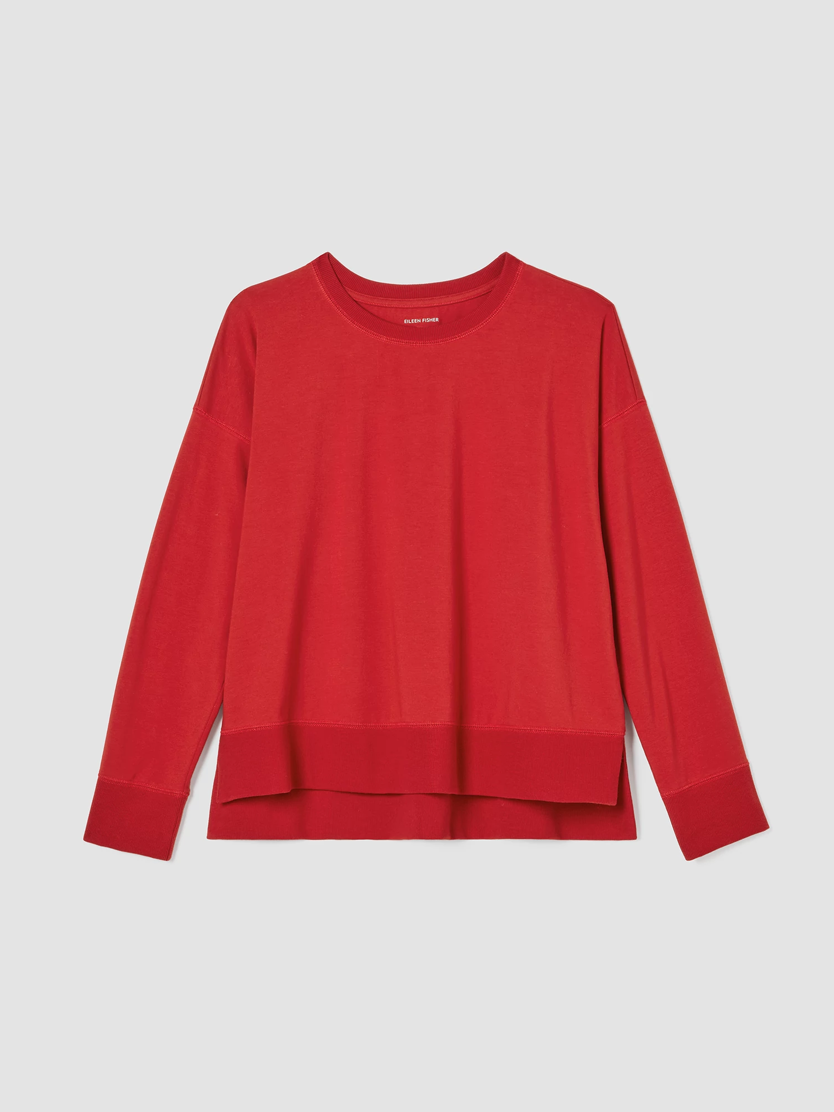 Traceable Cotton Jersey Crew Neck Top | EILEEN FISHER