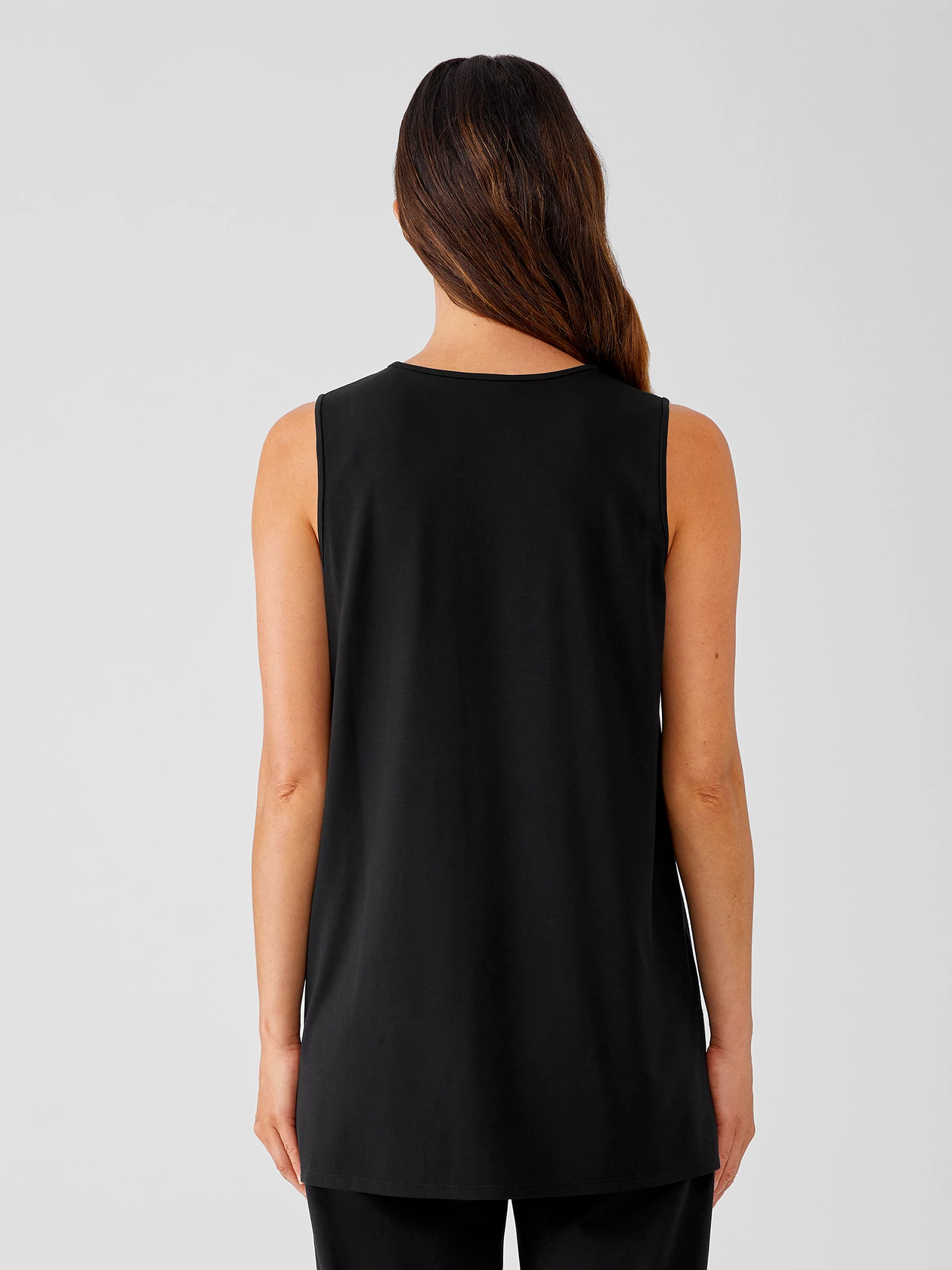 Stretch Jersey Knit V-Neck Tank | EILEEN FISHER