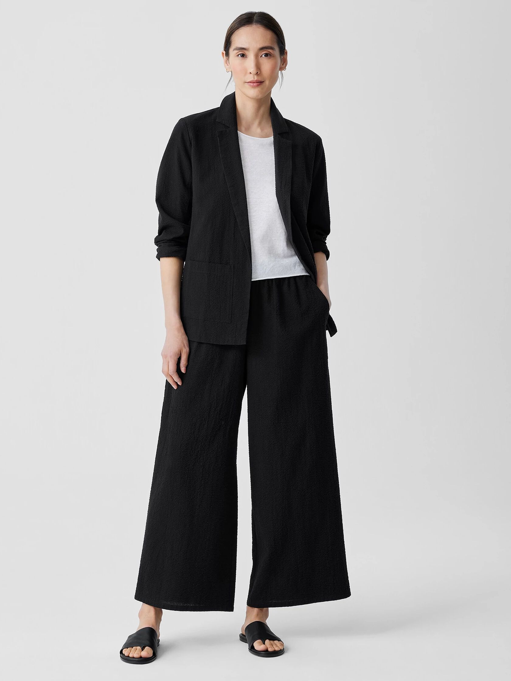 Organic Cotton Ripple Blazer | EILEEN FISHER