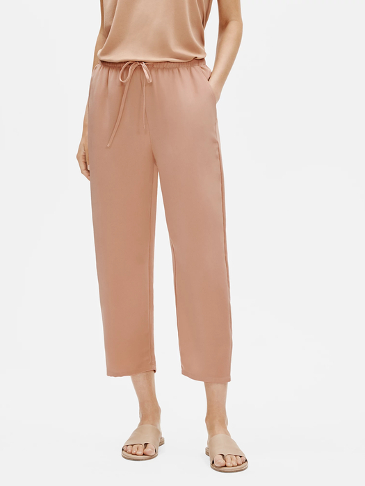 Limited Edition Silk Double Crepe Drawstring Pant | EILEEN FISHER Limited Edition Silk Double Crepe Drawstring Pant | EILEEN FISHER