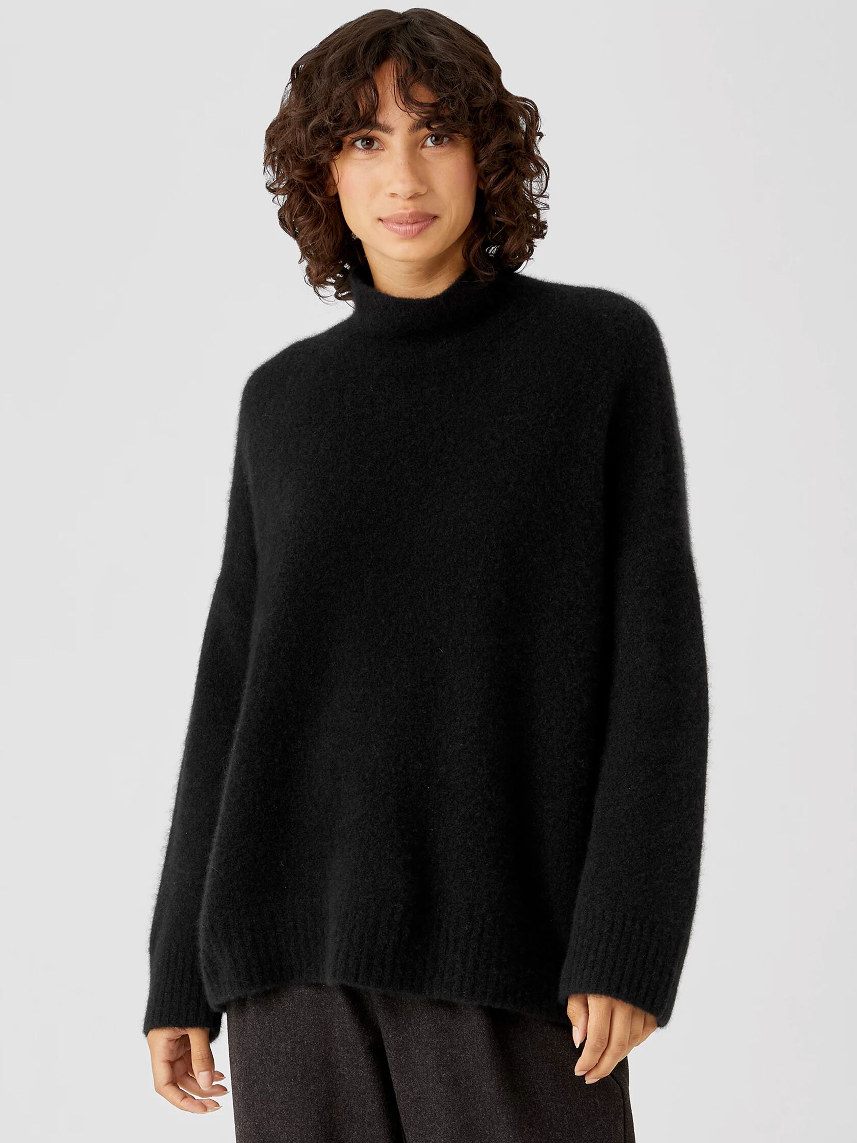 Cashmere Silk Bliss Turtleneck Box-top | Eileen Fisher