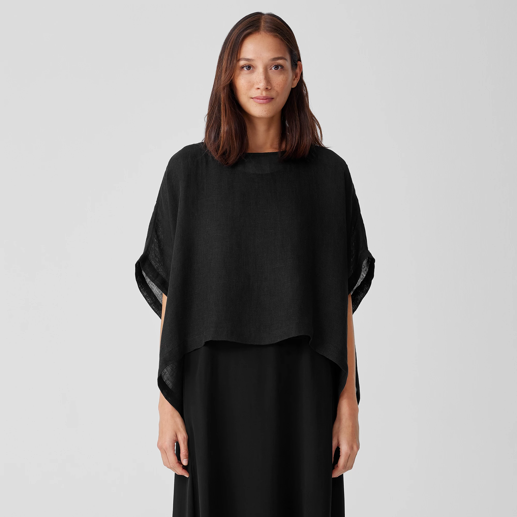 Linen Gauze Poncho | EILEEN FISHER