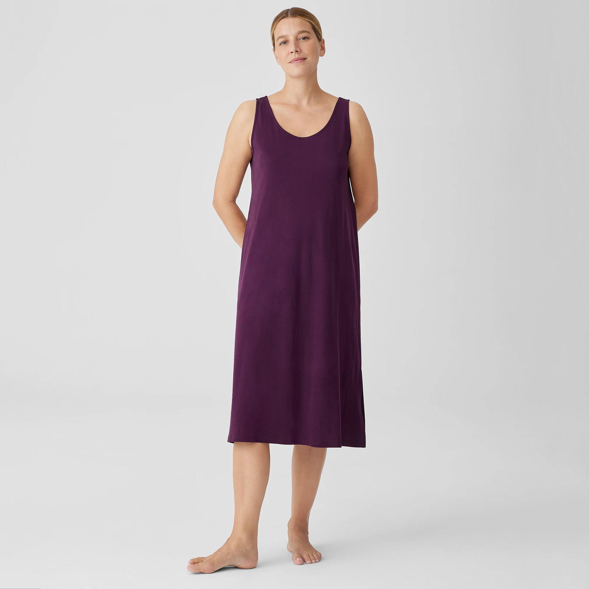 Organic Cotton Interlock Tank Sleep Dress | EILEEN FISHER