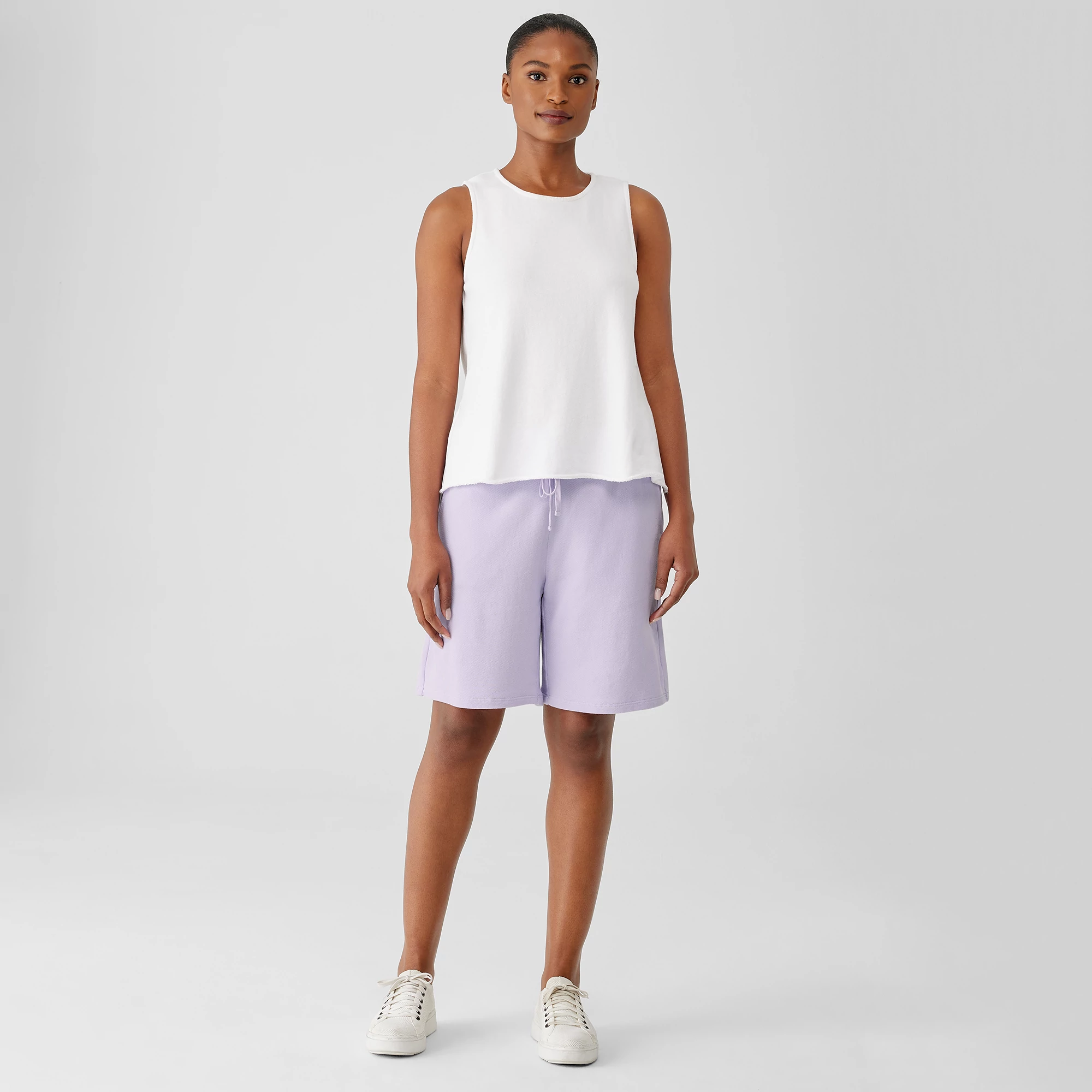 Lightweight Organic Cotton Terry Shorts | EILEEN FISHER
