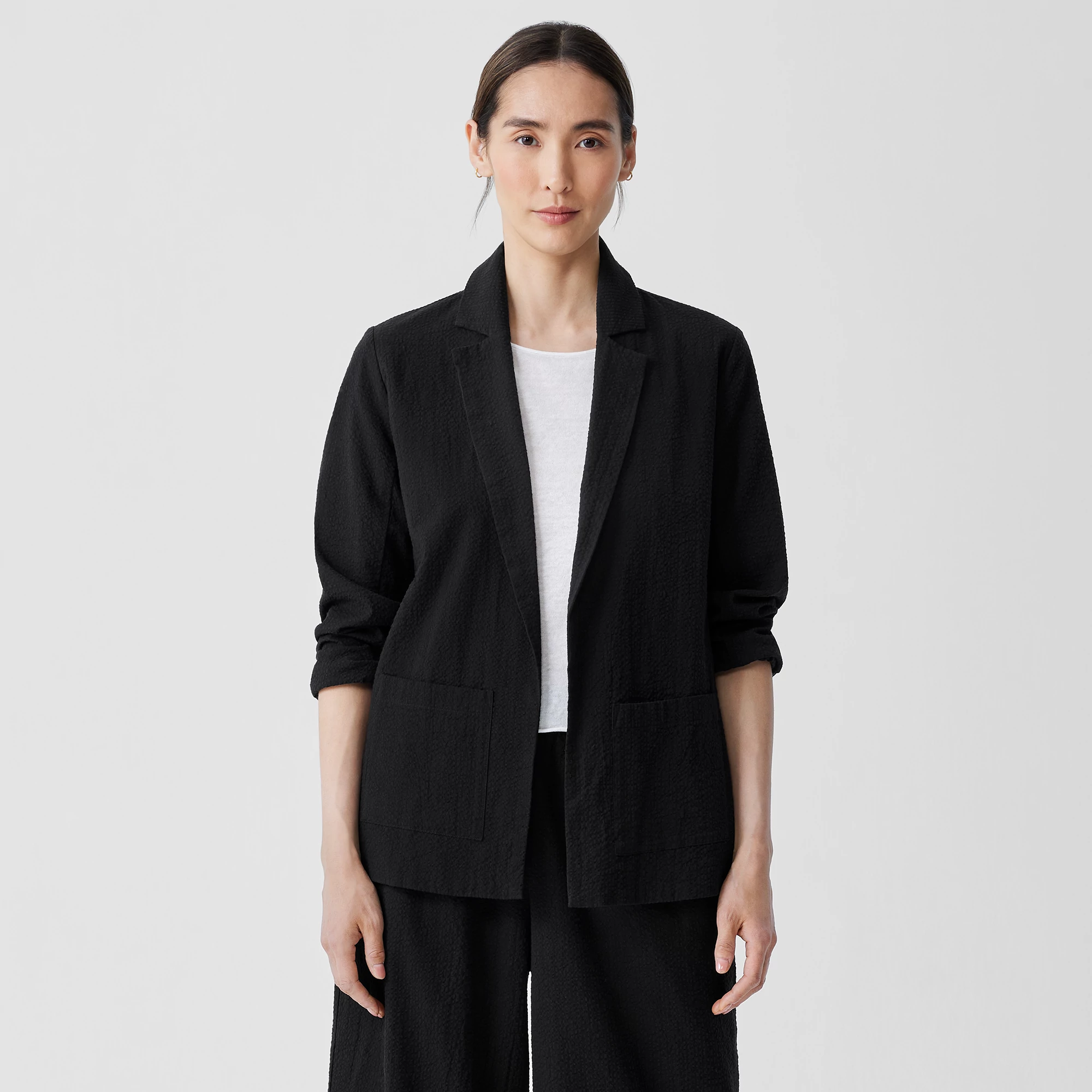 Organic Cotton Ripple Blazer | EILEEN FISHER