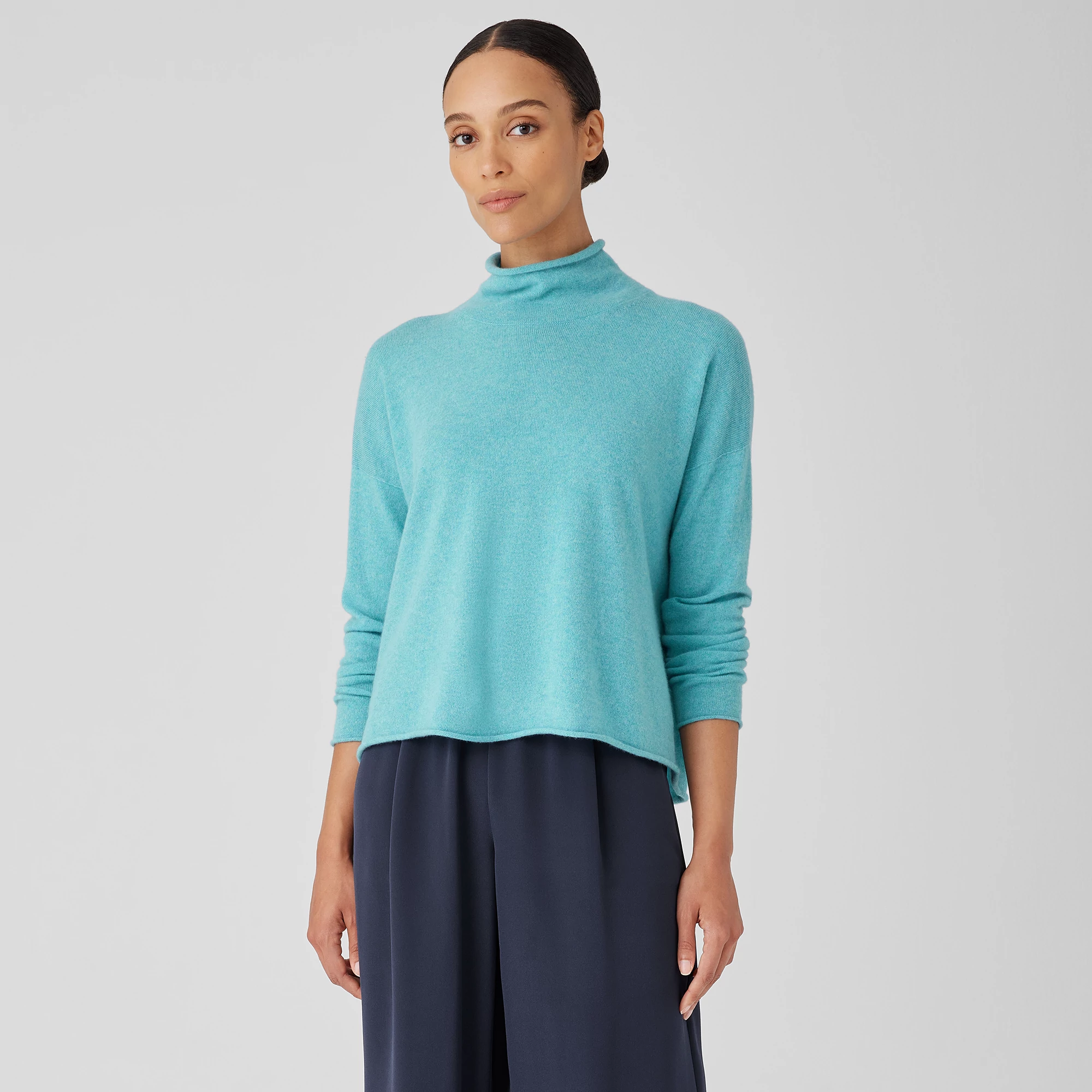 Italian Cashmere Turtleneck Top | EILEEN FISHER