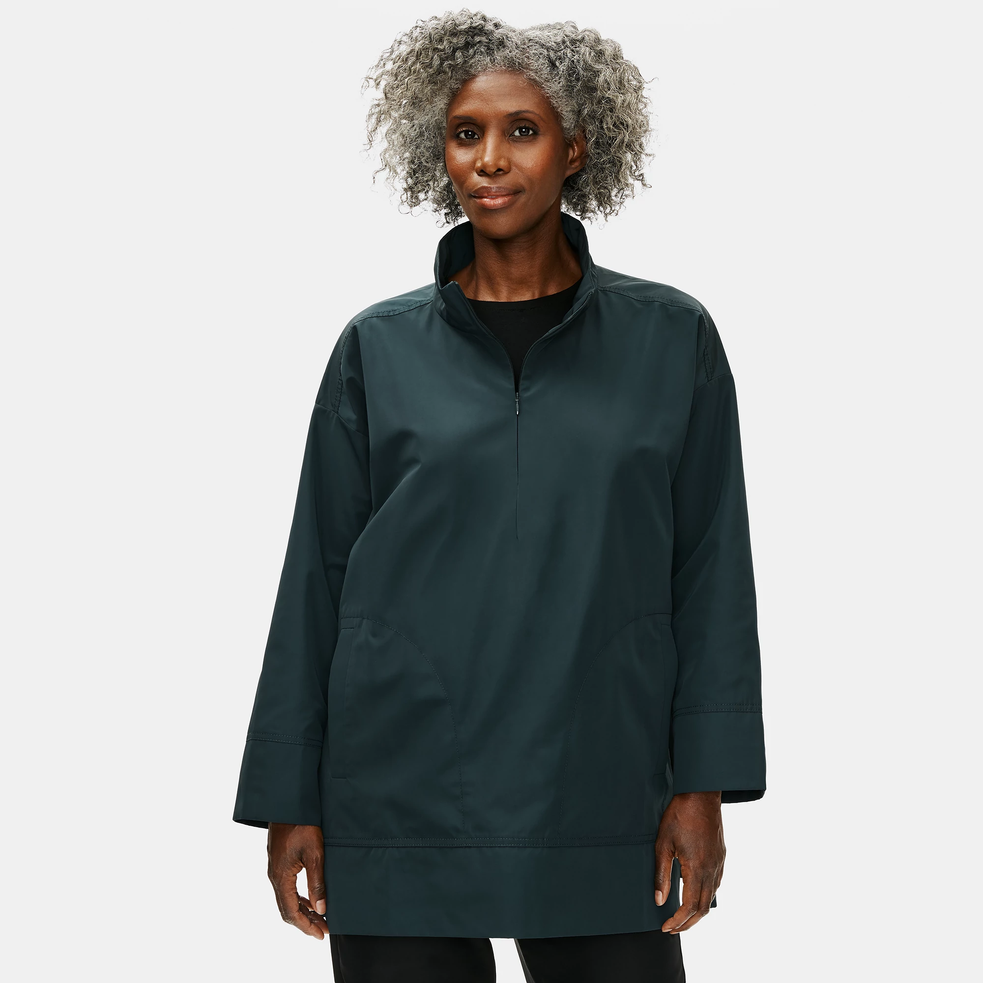 Recycled Polyester Pullover Coat | EILEEN FISHER