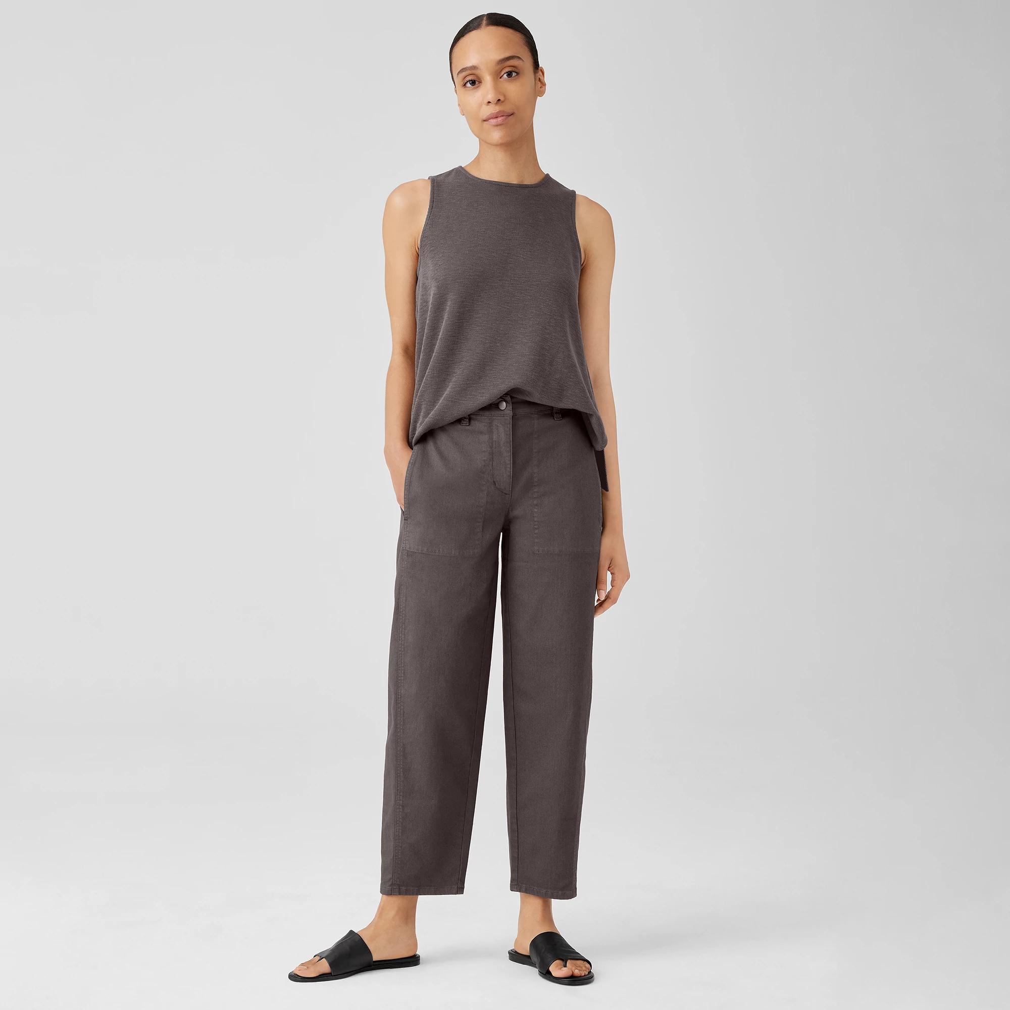 Organic Cotton Denim Lantern Pant | EILEEN FISHER