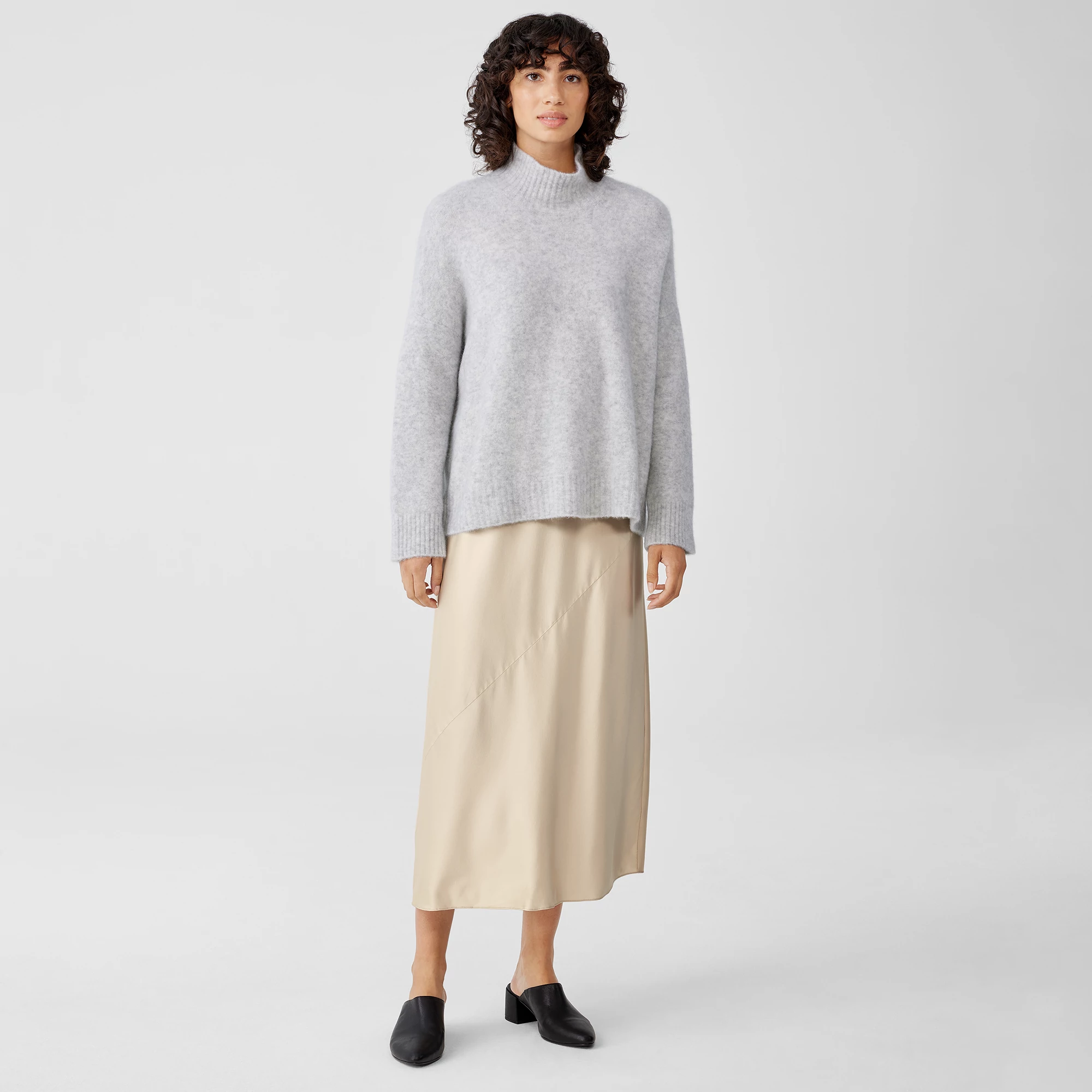 Stretch Silk Charmeuse Bias Skirt | EILEEN FISHER Stretch Silk Charmeuse Bias Skirt | EILEEN FISHER