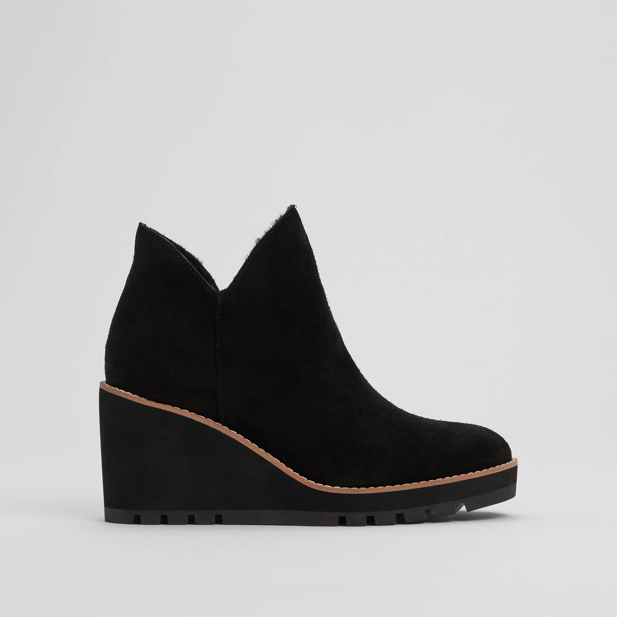 Chalet Suede Wedge Bootie | EILEEN FISHER