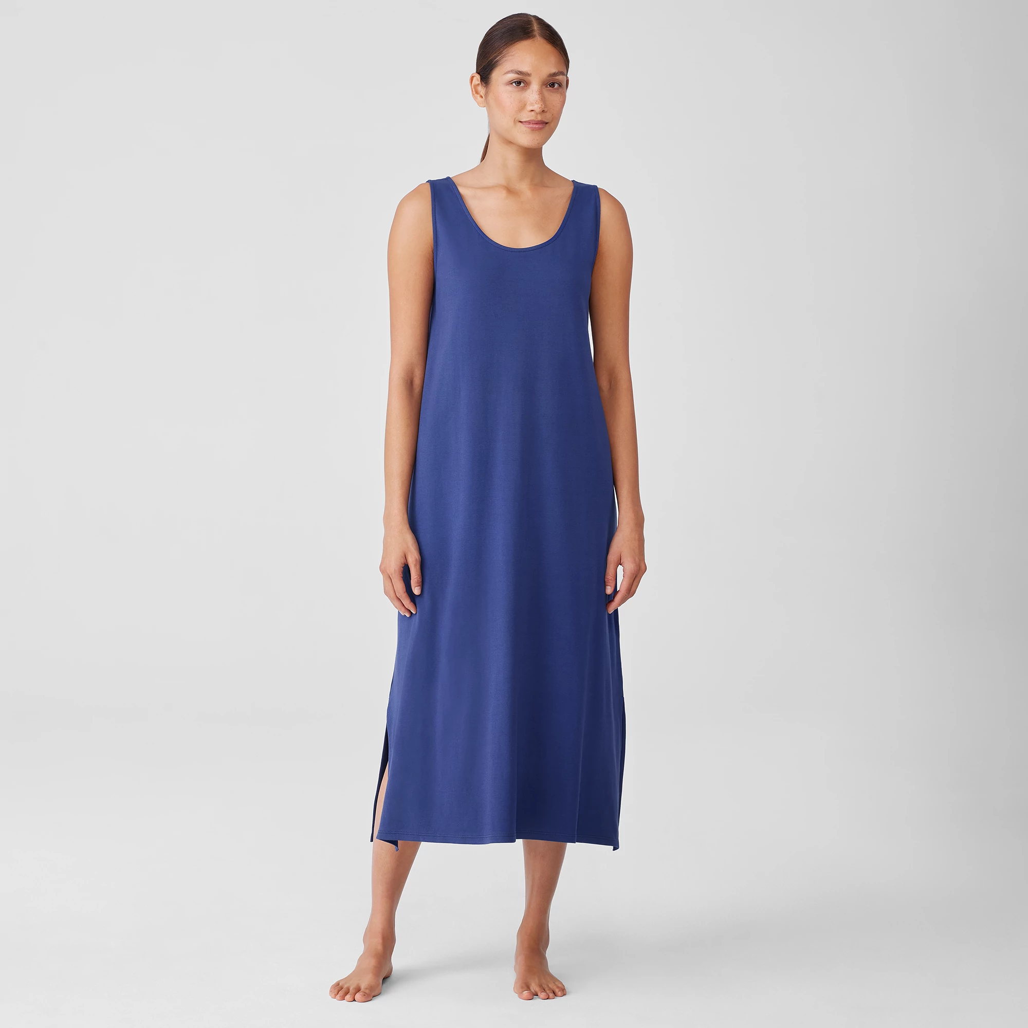 Organic Cotton Interlock Tank Sleep Dress | EILEEN FISHER