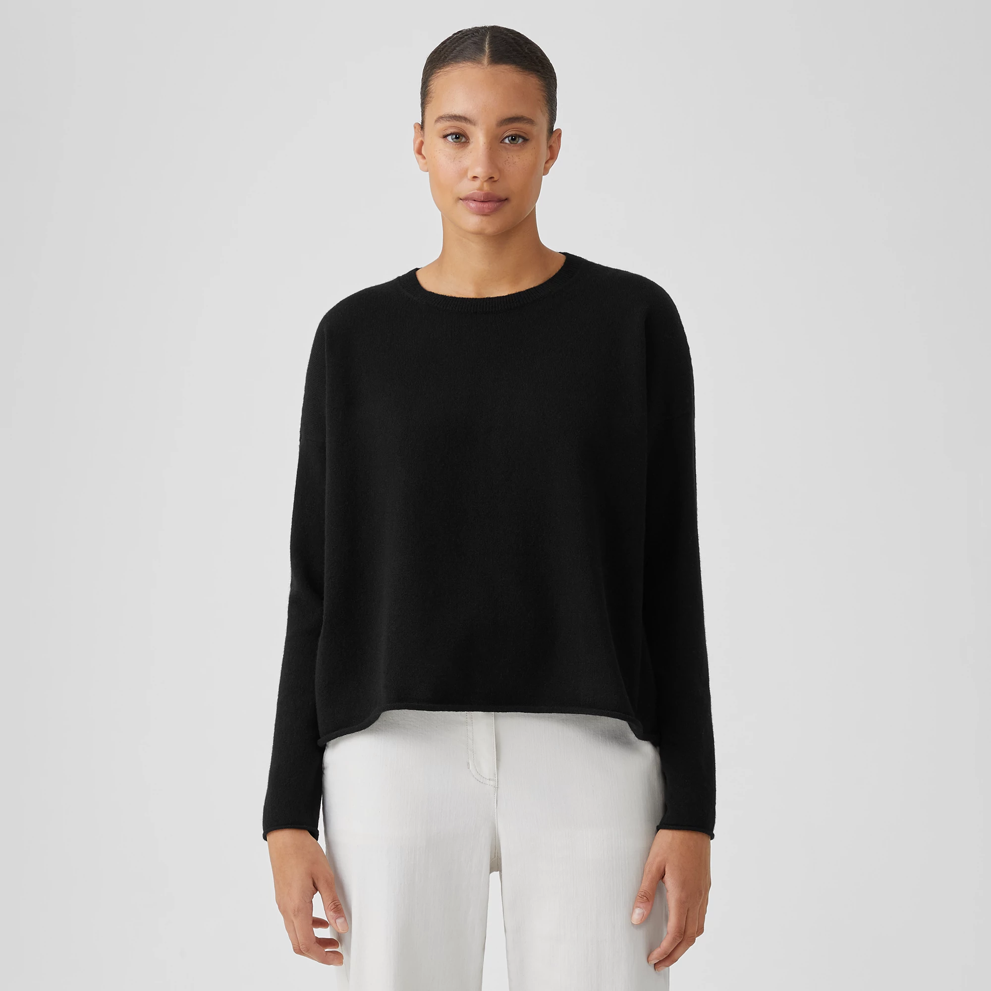 Recycled Cashmere Wool Box-Top | EILEEN FISHER