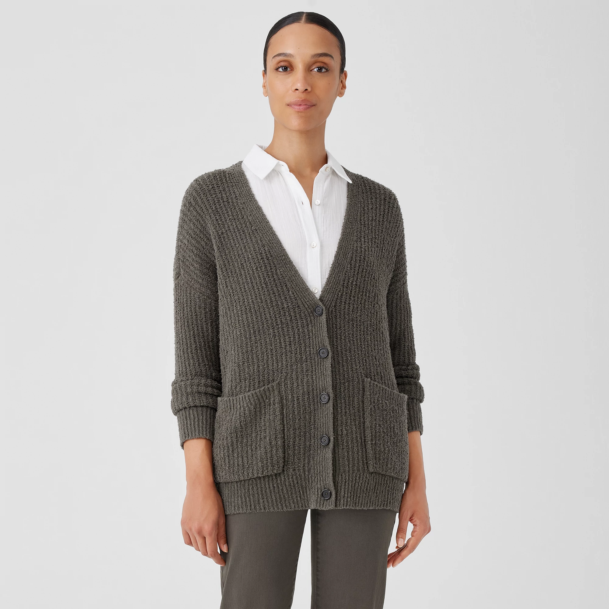 Cotton Fluff Cardigan | EILEEN FISHER
