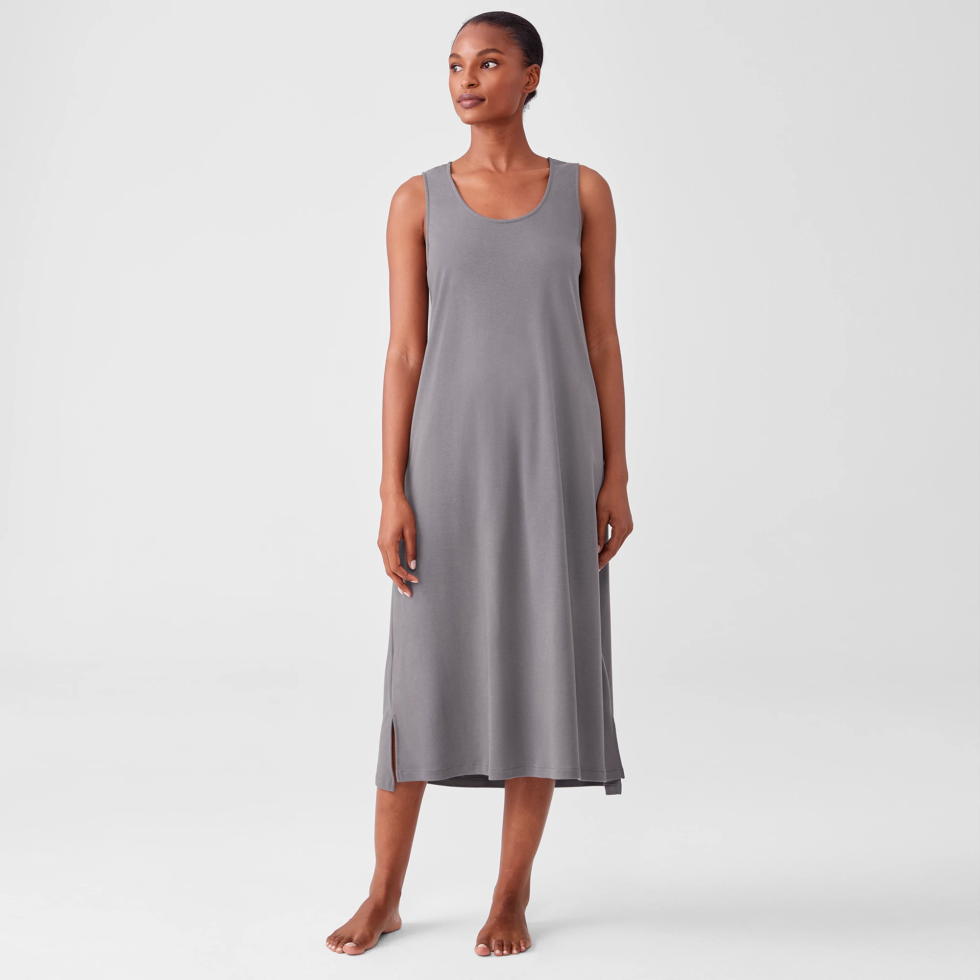 Organic Cotton Interlock Tank Sleep Dress | EILEEN FISHER