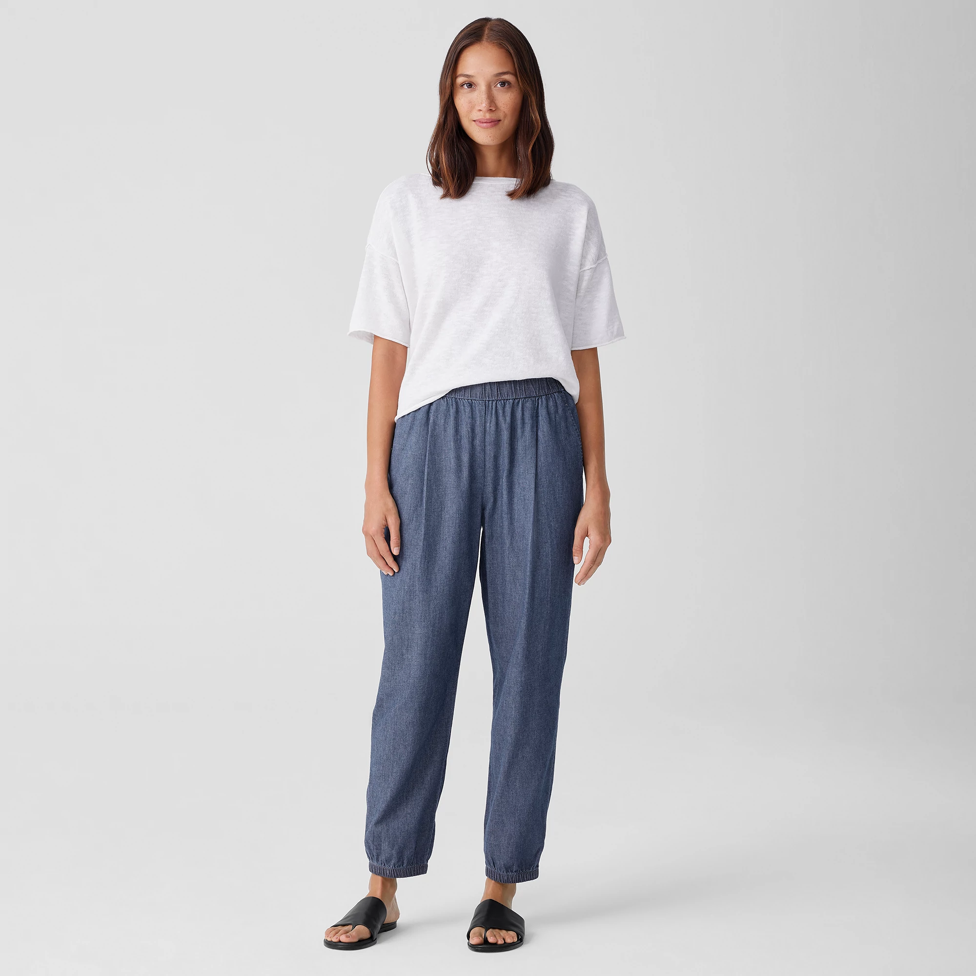 Airy Organic Cotton Twill Jogger Pant | EILEEN FISHER