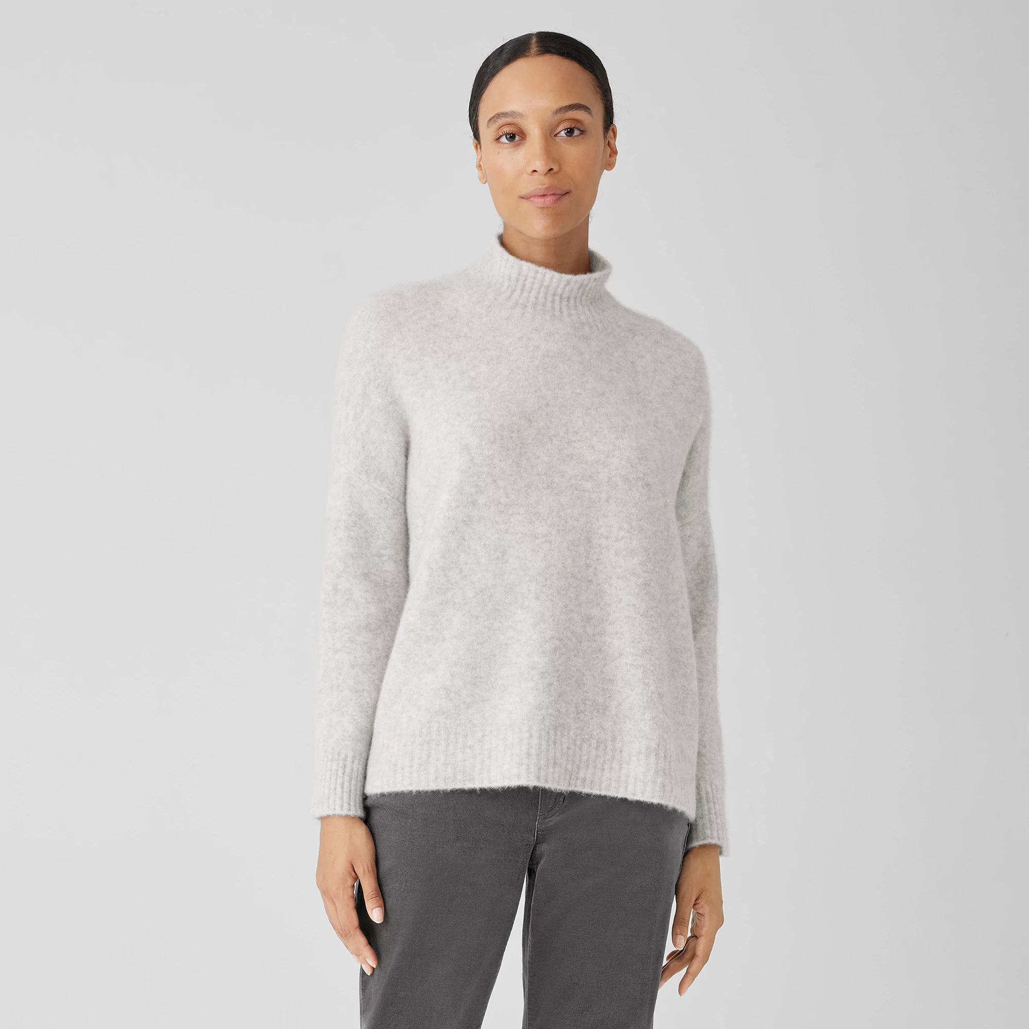 Cashmere Silk Bliss Turtleneck Box-top | Eileen Fisher