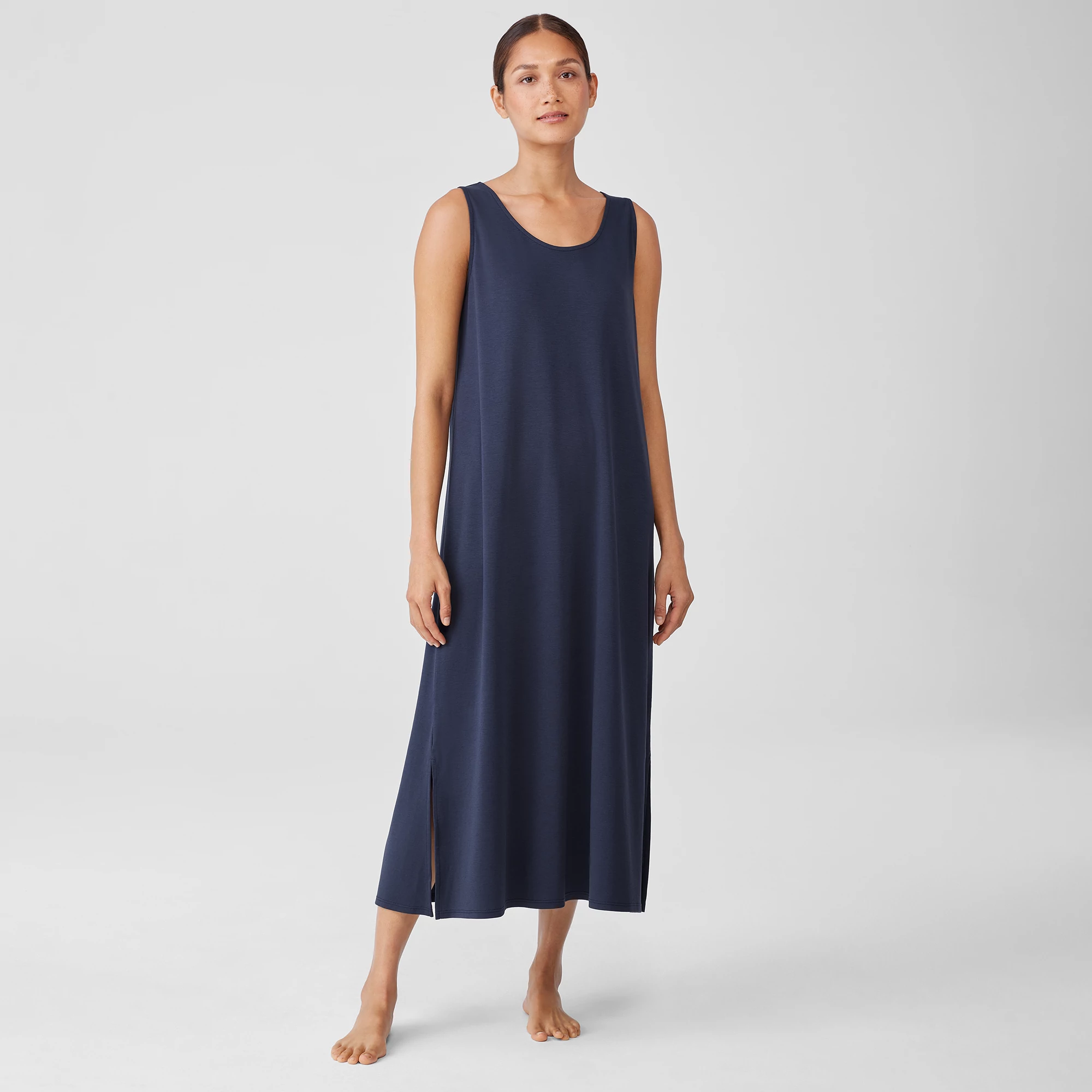 Organic Cotton Interlock Tank Sleep Dress | EILEEN FISHER