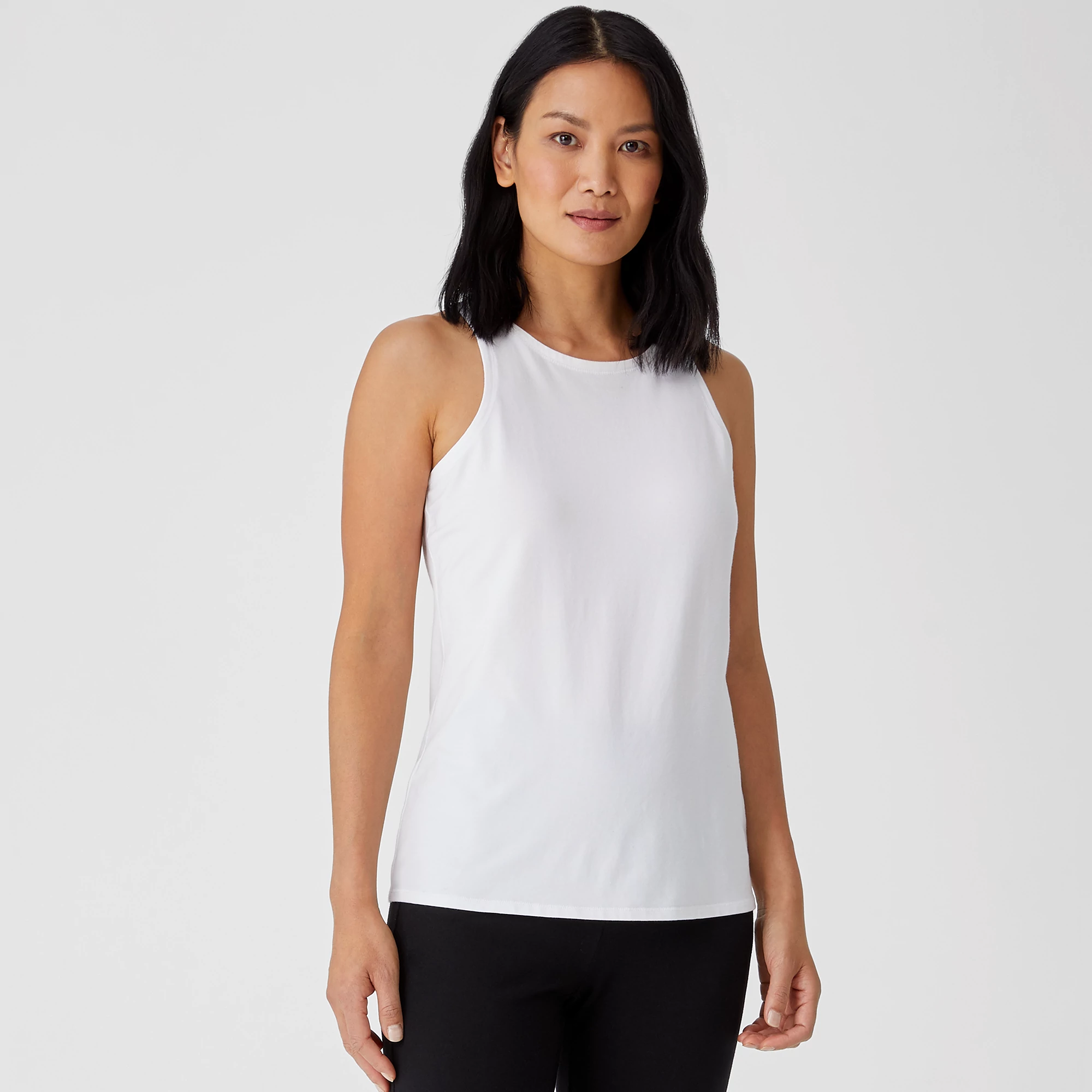 Traceable Cotton Jersey Round Neck Tank | EILEEN FISHER