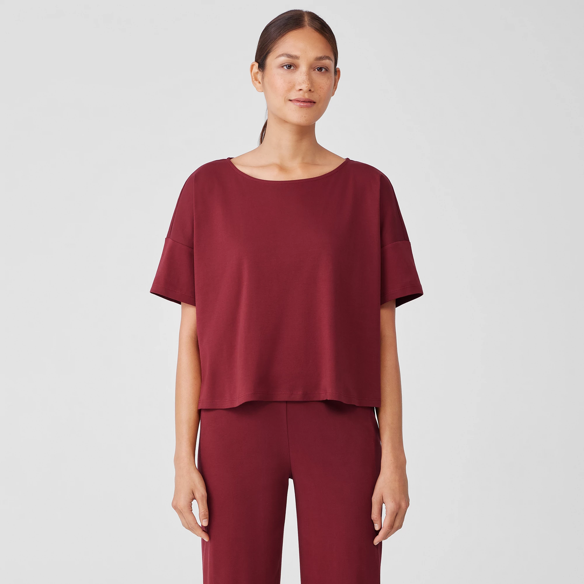 Organic Cotton Interlock Sleep Tee | EILEEN FISHER