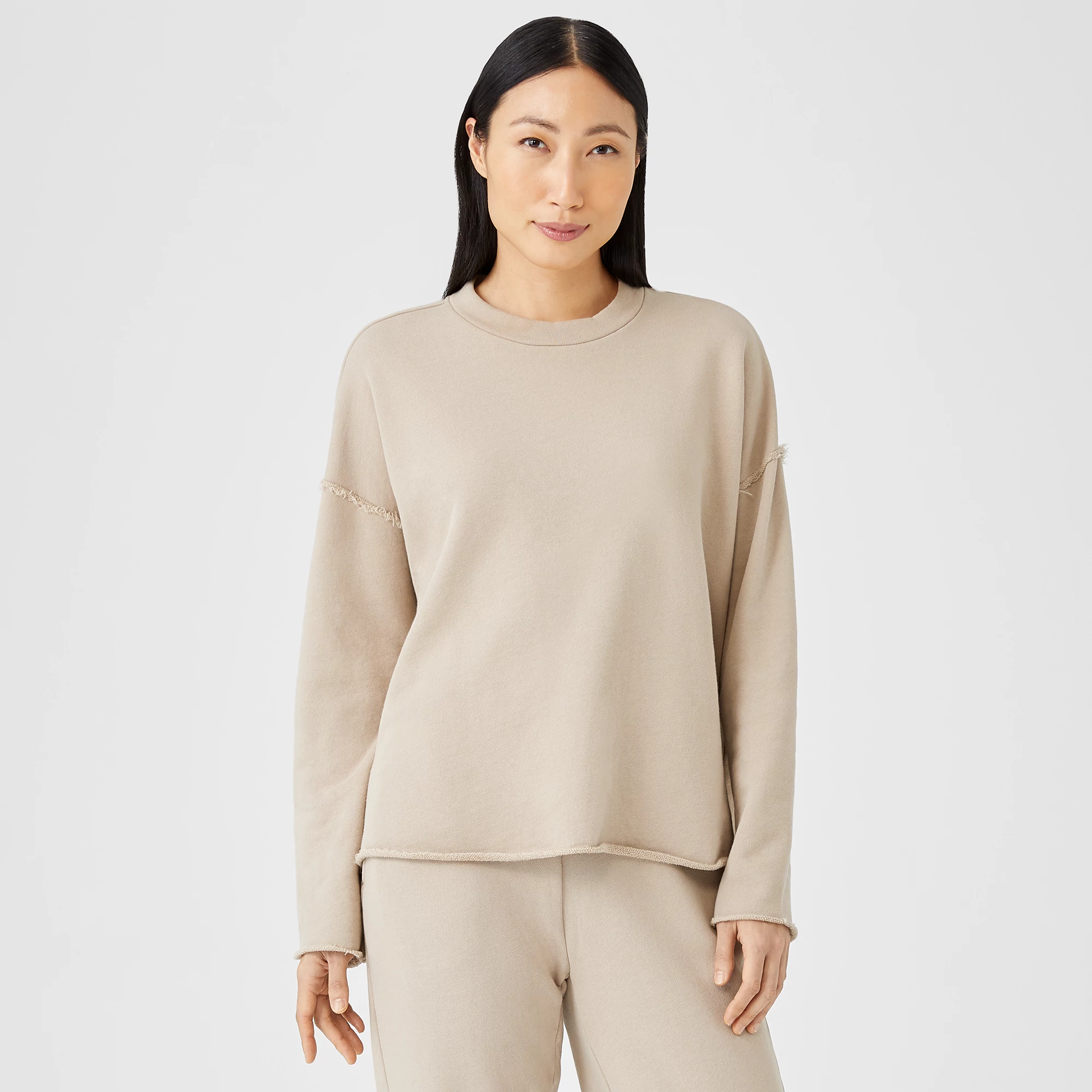 Organic Cotton French Terry Box-Top | EILEEN FISHER