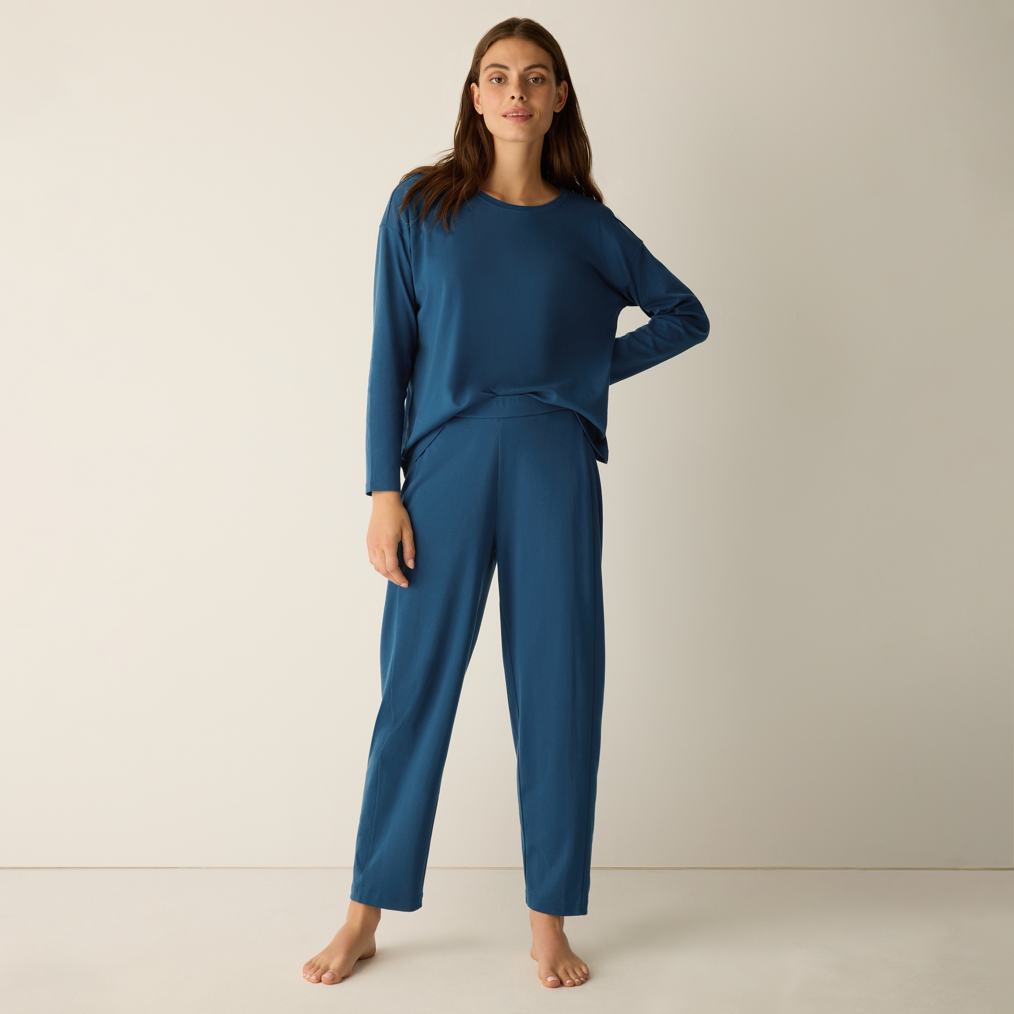 Organic Cotton Interlock Lantern Sleep Pant | EILEEN FISHER